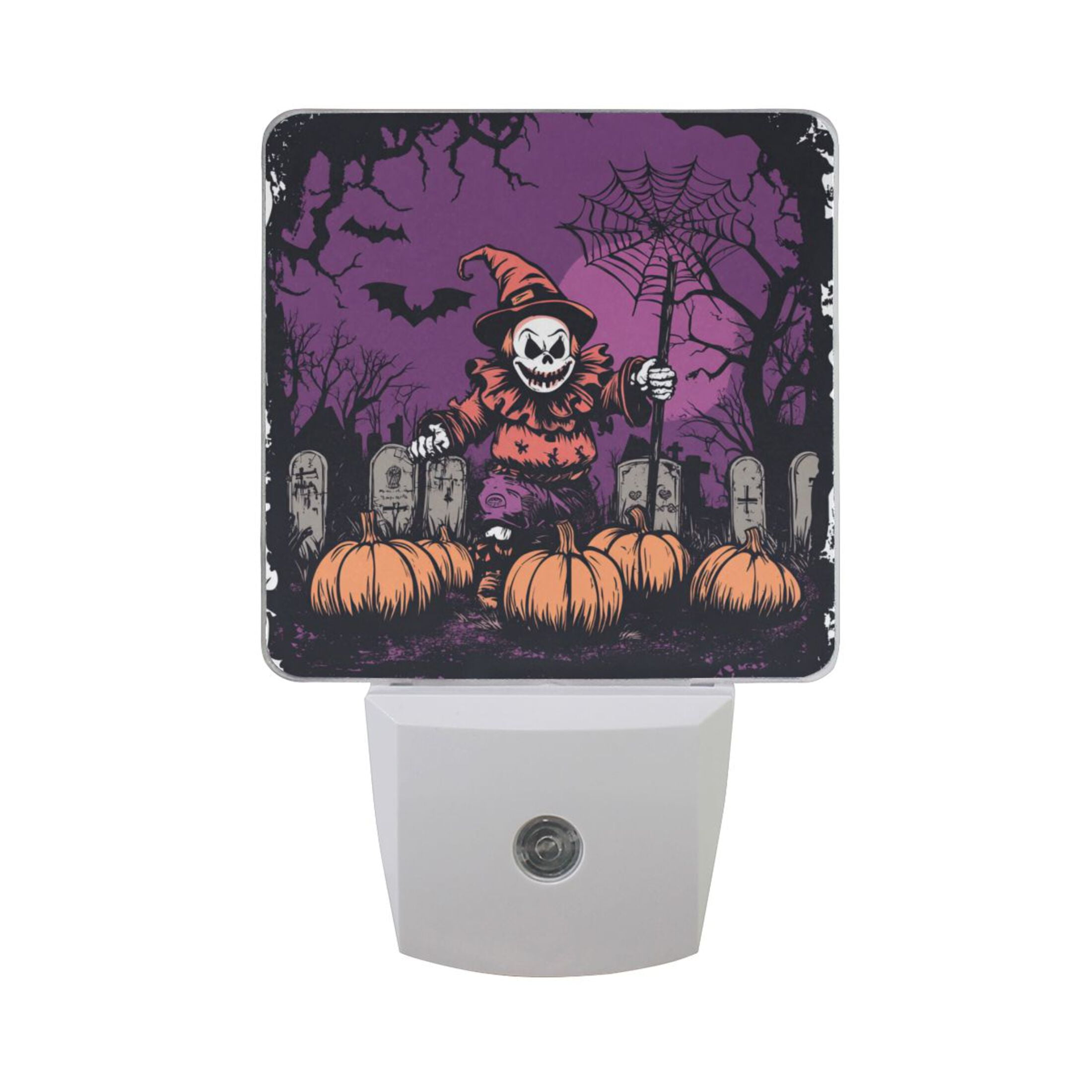 WOBOGO Halloween Clown LED Night Light 2 Pcs Set 0.5 Watt Wall Plug in ...