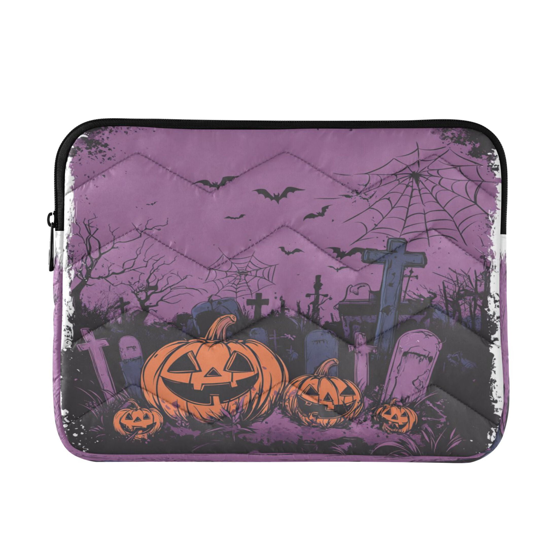 WOBOGO Halloween Night Background with Spooky Pumpkins Laptop Sleeve 13 ...