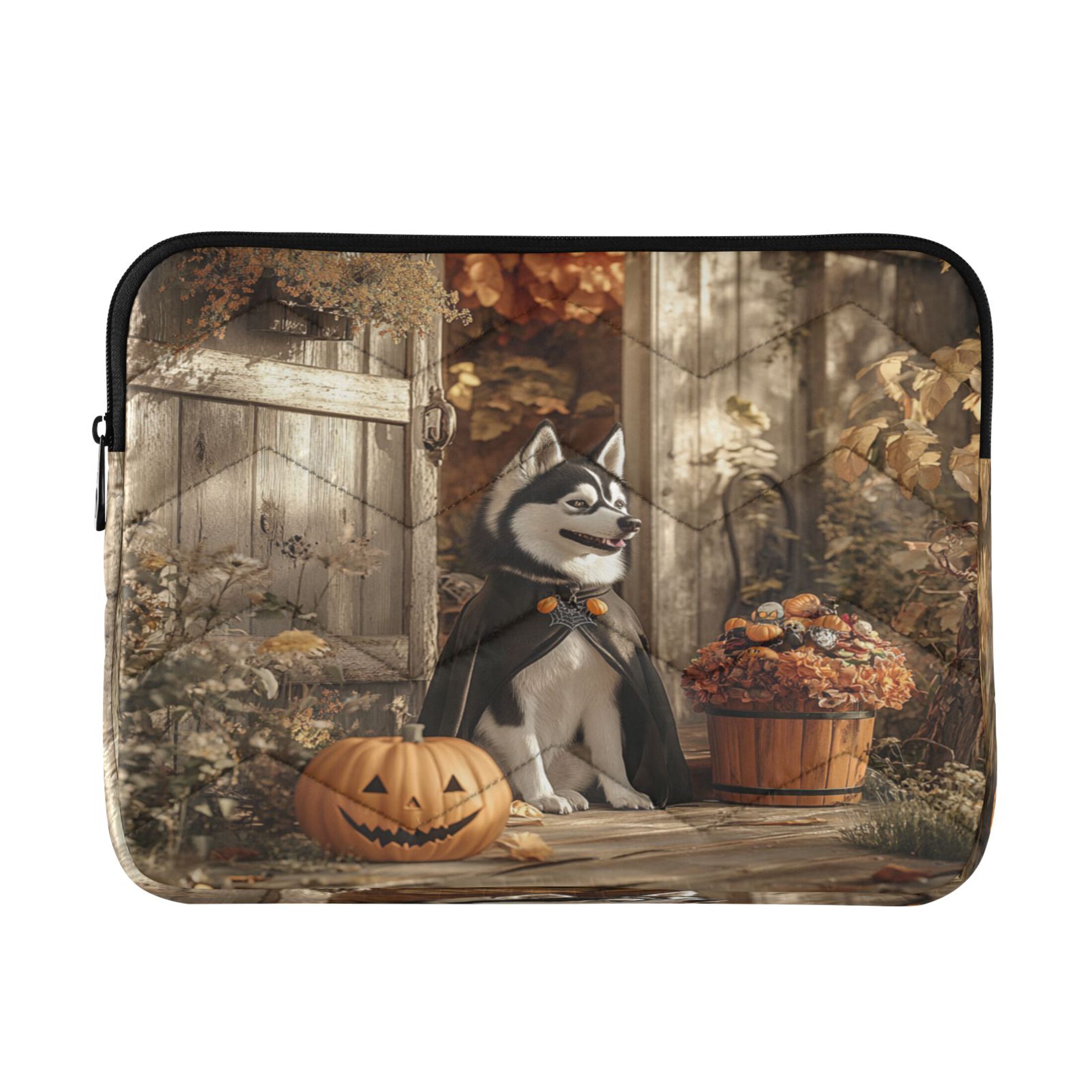 WOBOGO Hallowween Husky Laptop Sleeve 15.7 inch Lightweight Zipper ...