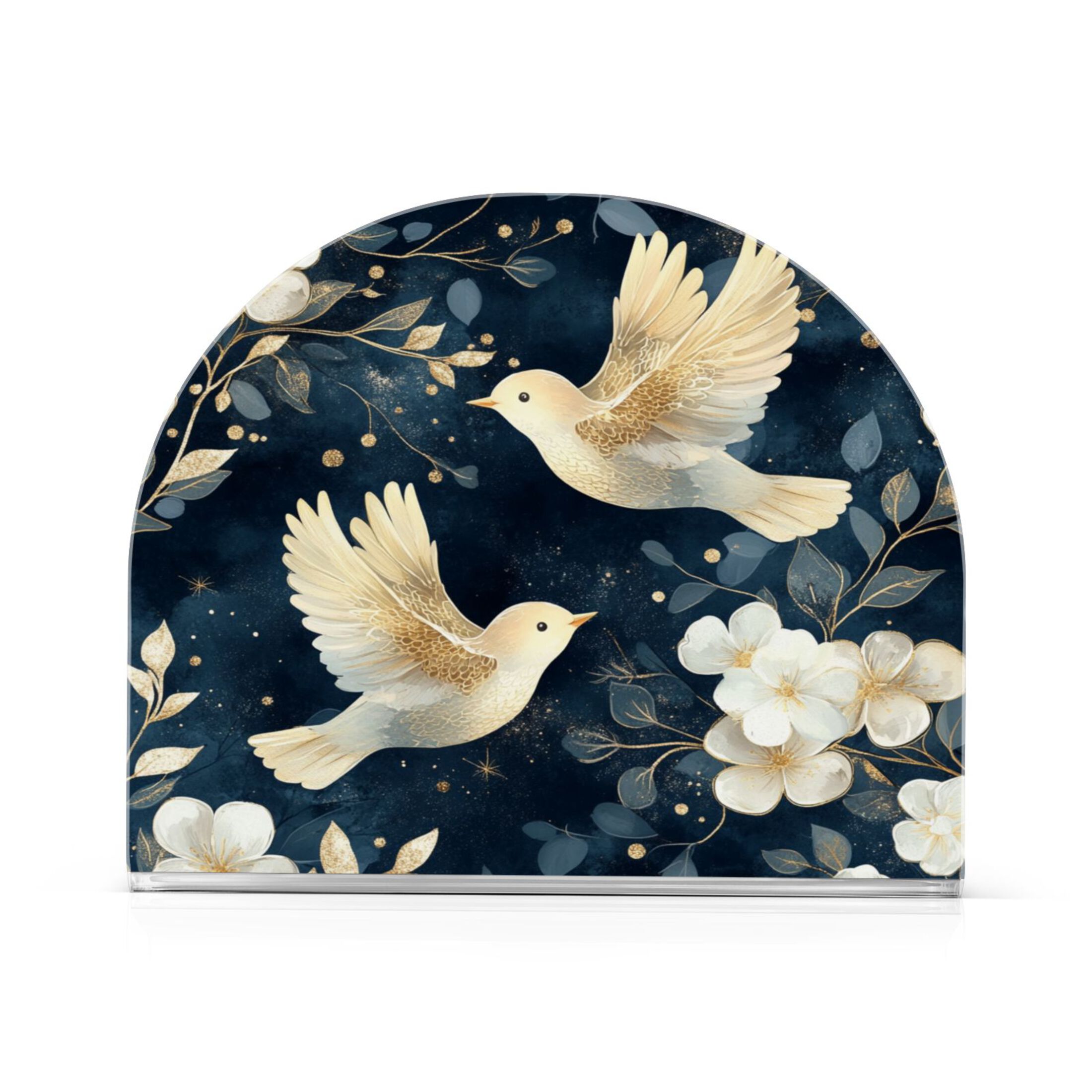 WOBOGO Happy Flying Birds Clear Acrylic Napkin Holder Kitchen Tissue ...