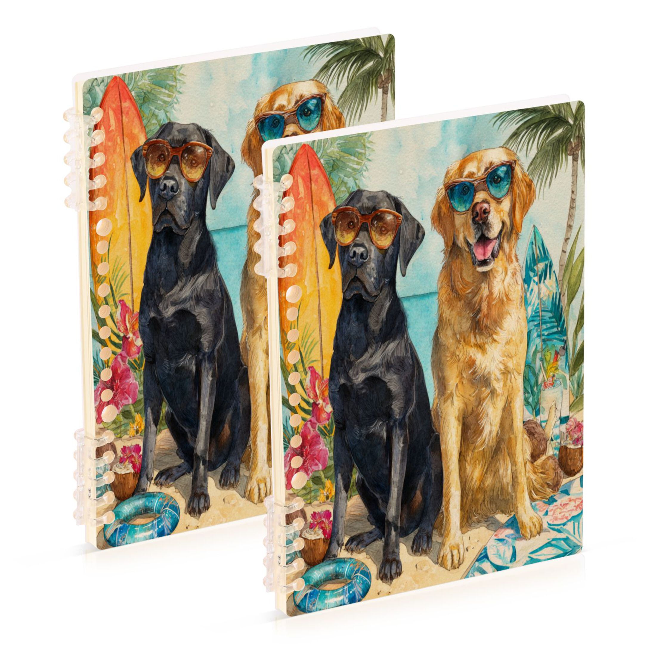 WOBOGO Hawaii Beach Dog Notebook College Horizontal Grid Paper Ink ...