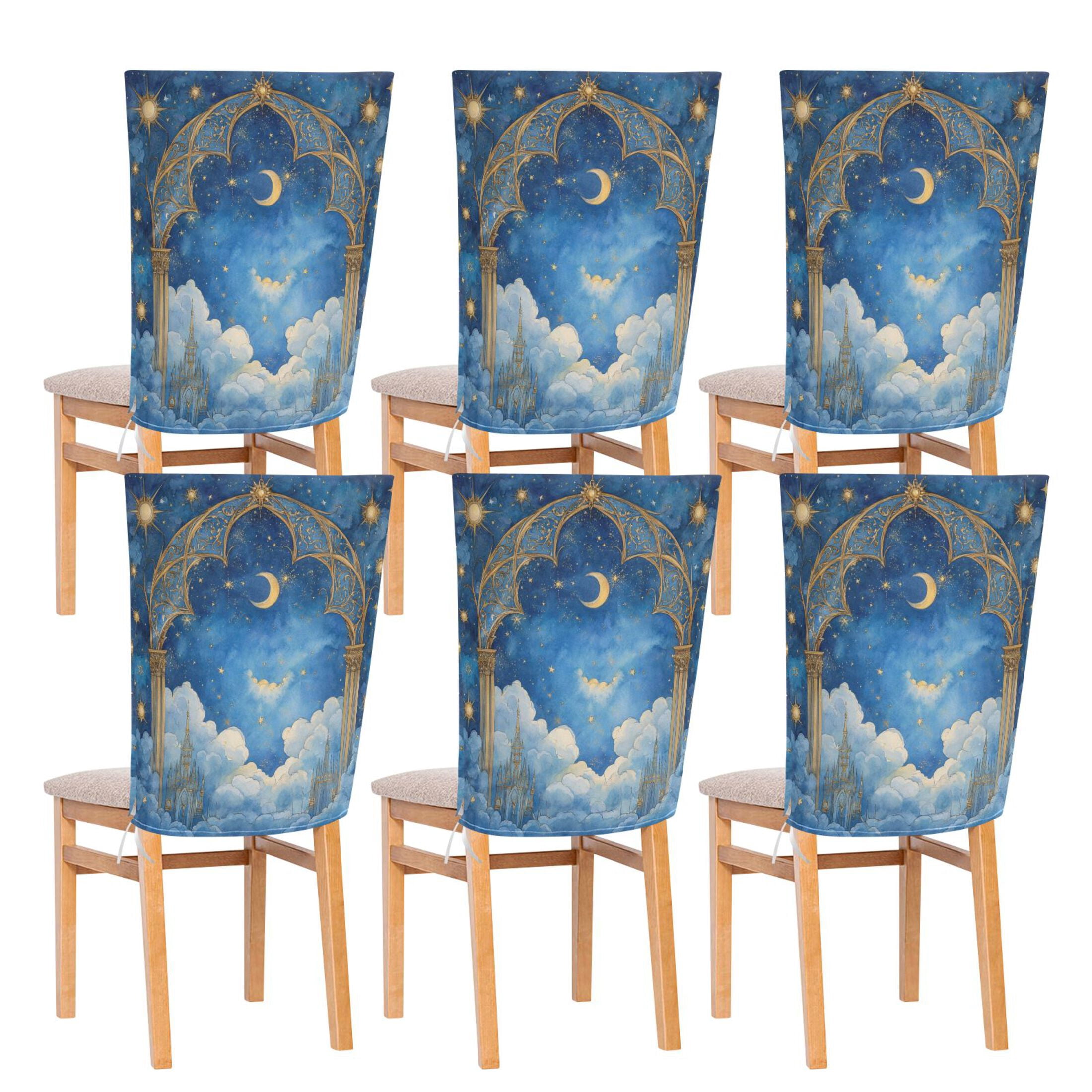WOBOGO Heavenly Palace Dining Room Chair Covers 6 Pieces Super Fit ...