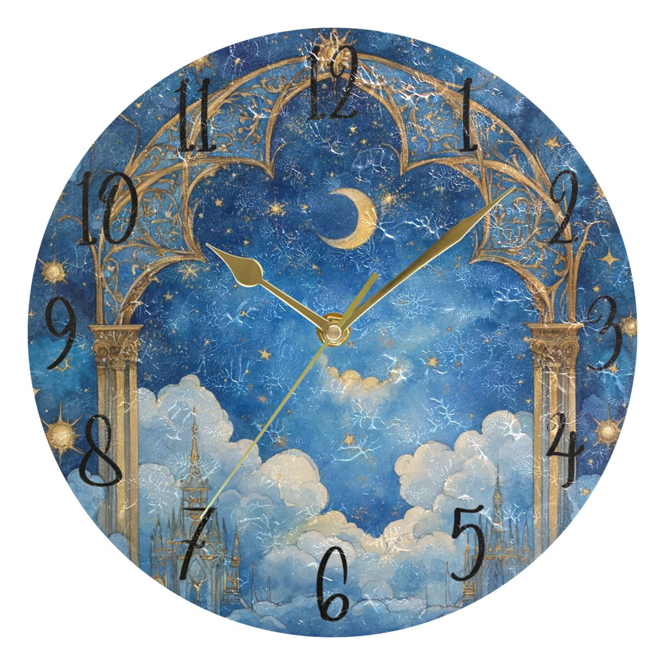 WOBOGO Heavenly Palace Wall Clock 10in Silent Mechanism Battery ...