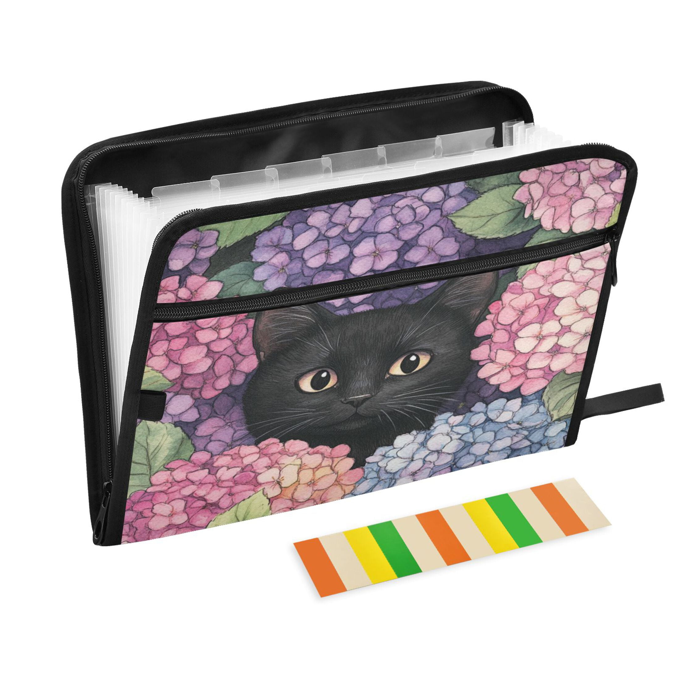WOBOGO Hydrangea Cat Expanding File Folder Letter Size Accordion Filing ...