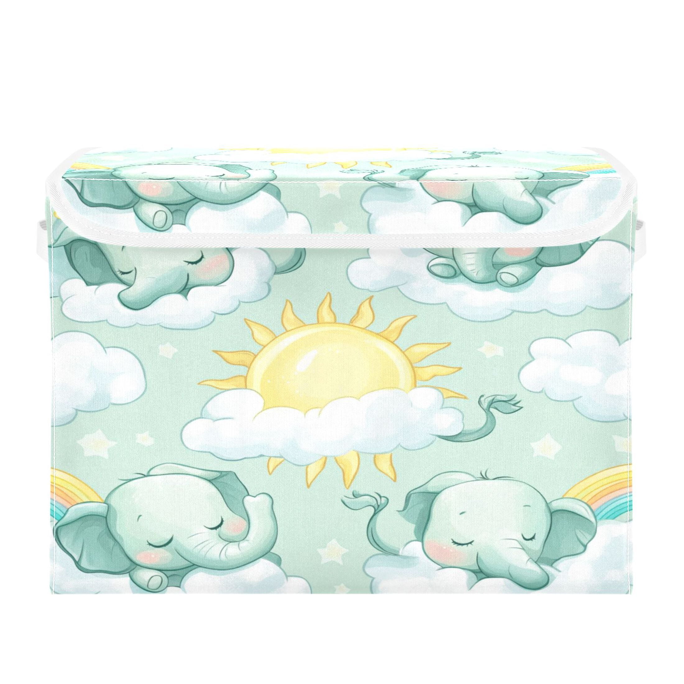 WOBOGO Illustration Of Cartoon Sleeping Baby Elephants Large ...