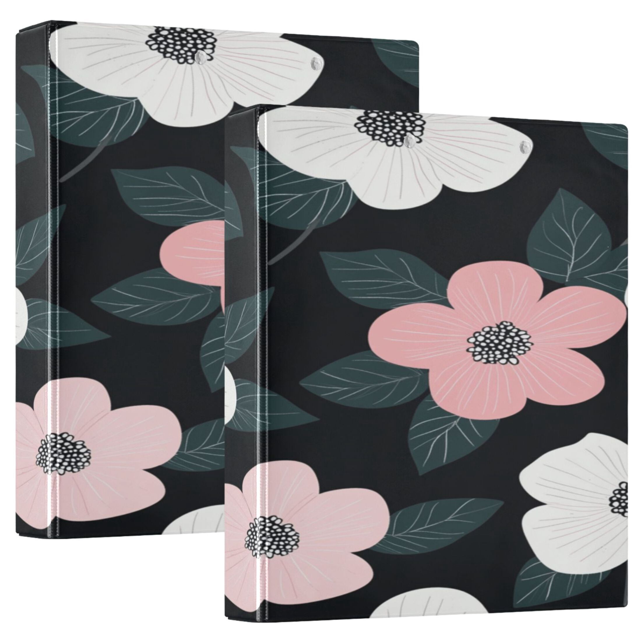 WOBOGO Illustration Of Pink and White Flowers File Folders Extra Large ...