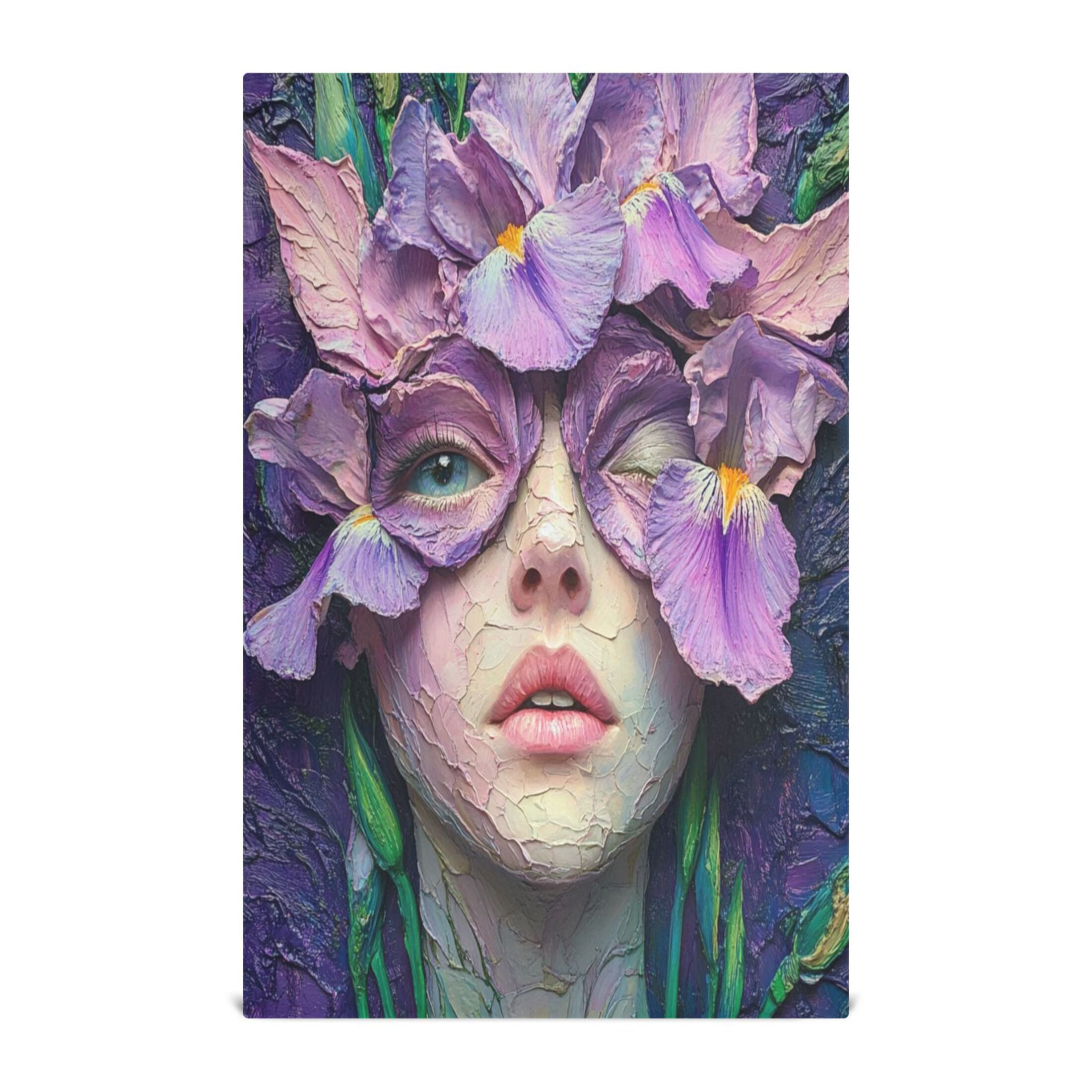 WOBOGO Iris Fairy Kitchen Towel 1 Piece Large Cotton Dishcloth Premium Absorbency Set with ...