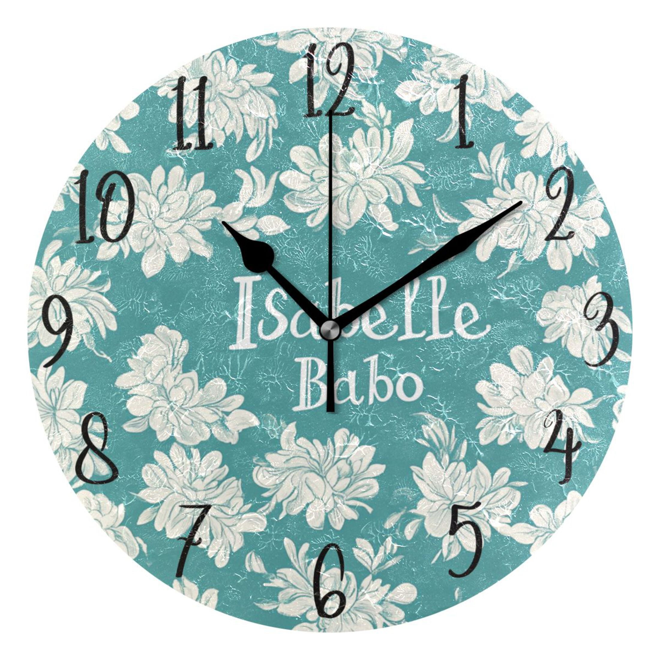 WOBOGO Isabelle Babo Wall Clock 10in Silent Mechanism Battery Operated ...