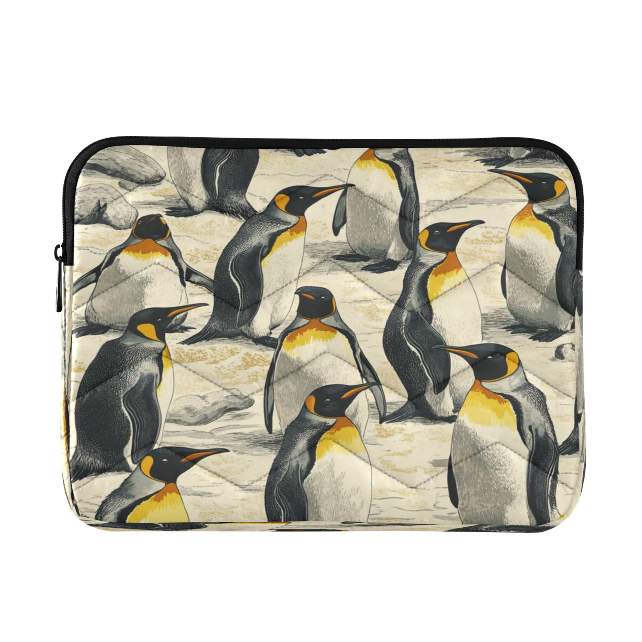 WOBOGO King Penguin Laptop Sleeve 15.7 inch Lightweight Zipper Design ...