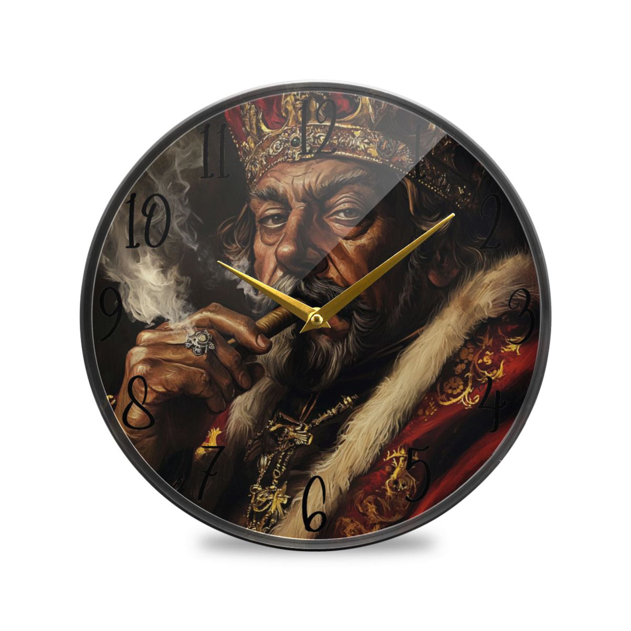 WOBOGO Kings Smoking Cigars Acrylic Wall Clock Battery Operated 11.9in ...