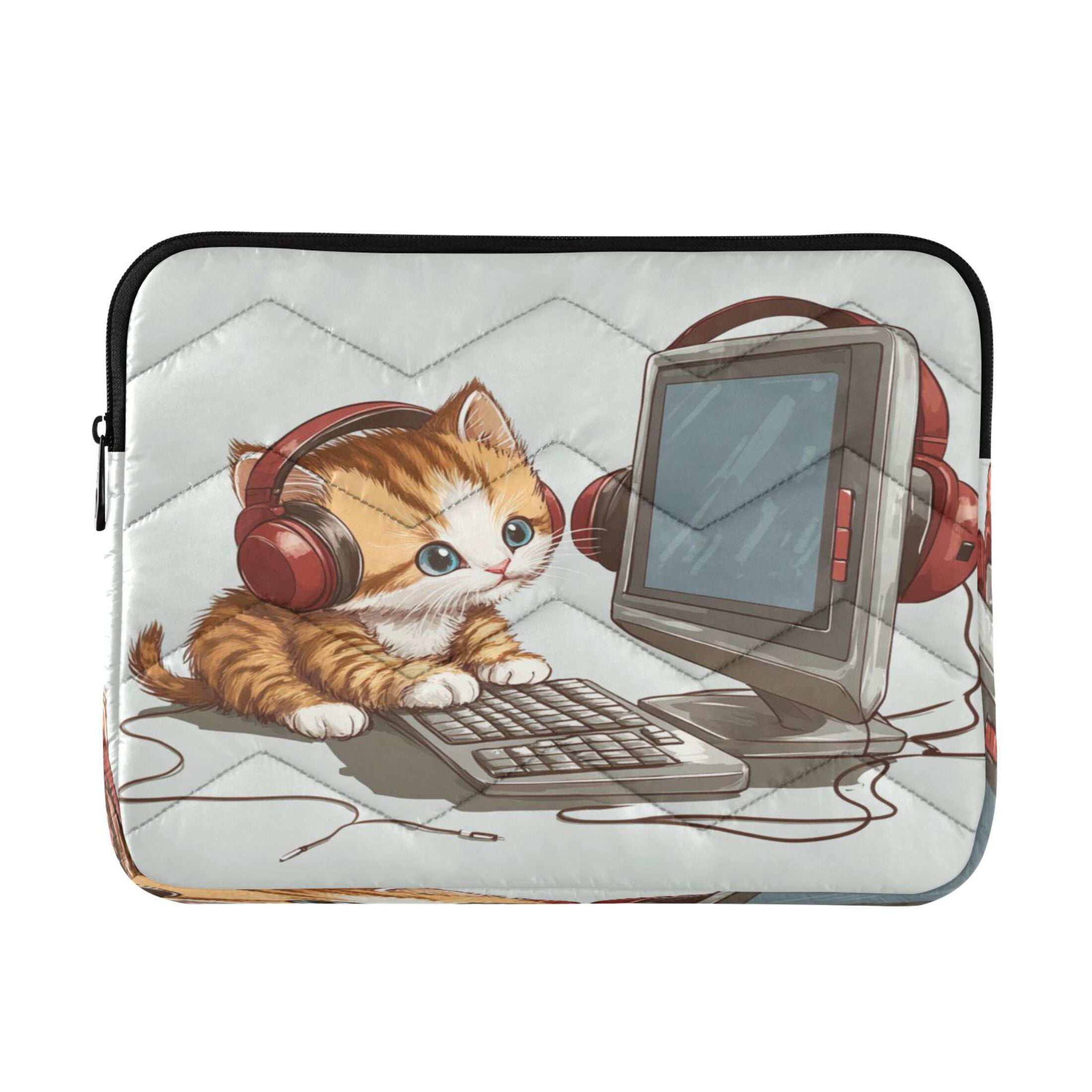 WOBOGO Kittens Play Computer Laptop Sleeve 13.4 inch Lightweight Zipper ...