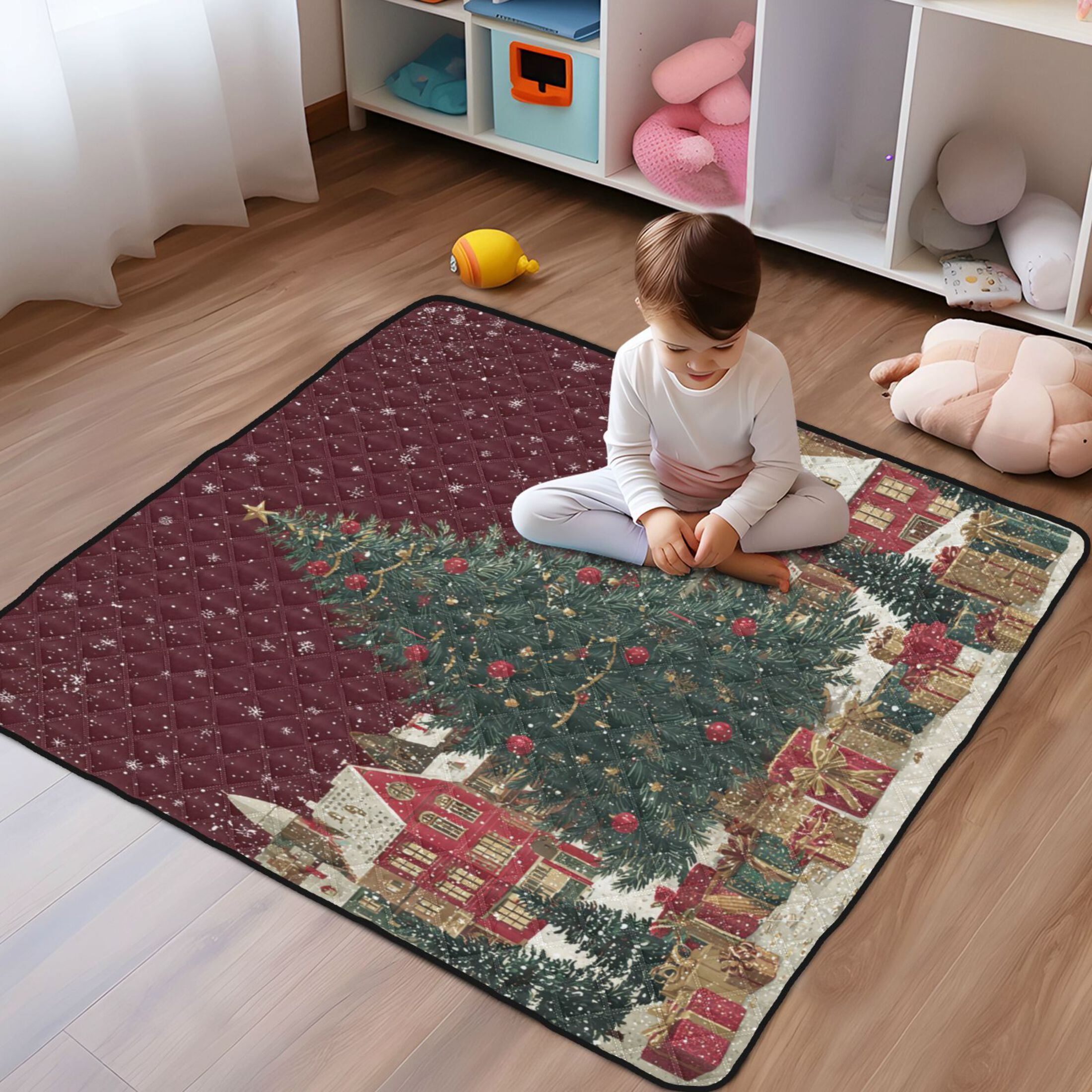 WOBOGO Large Christmas Tree Baby Playmats Extra Large Waterproof ...
