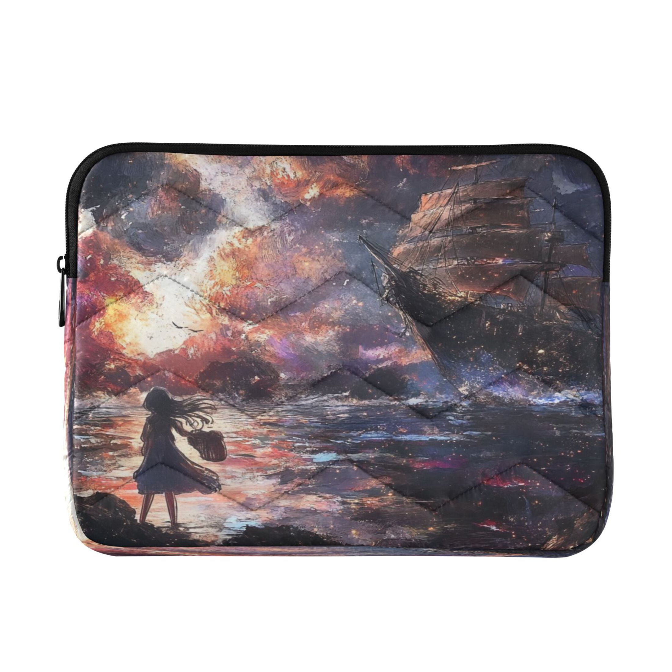 WOBOGO Lass Waiting for The Boat Laptop Sleeve 15.7 inch Lightweight ...
