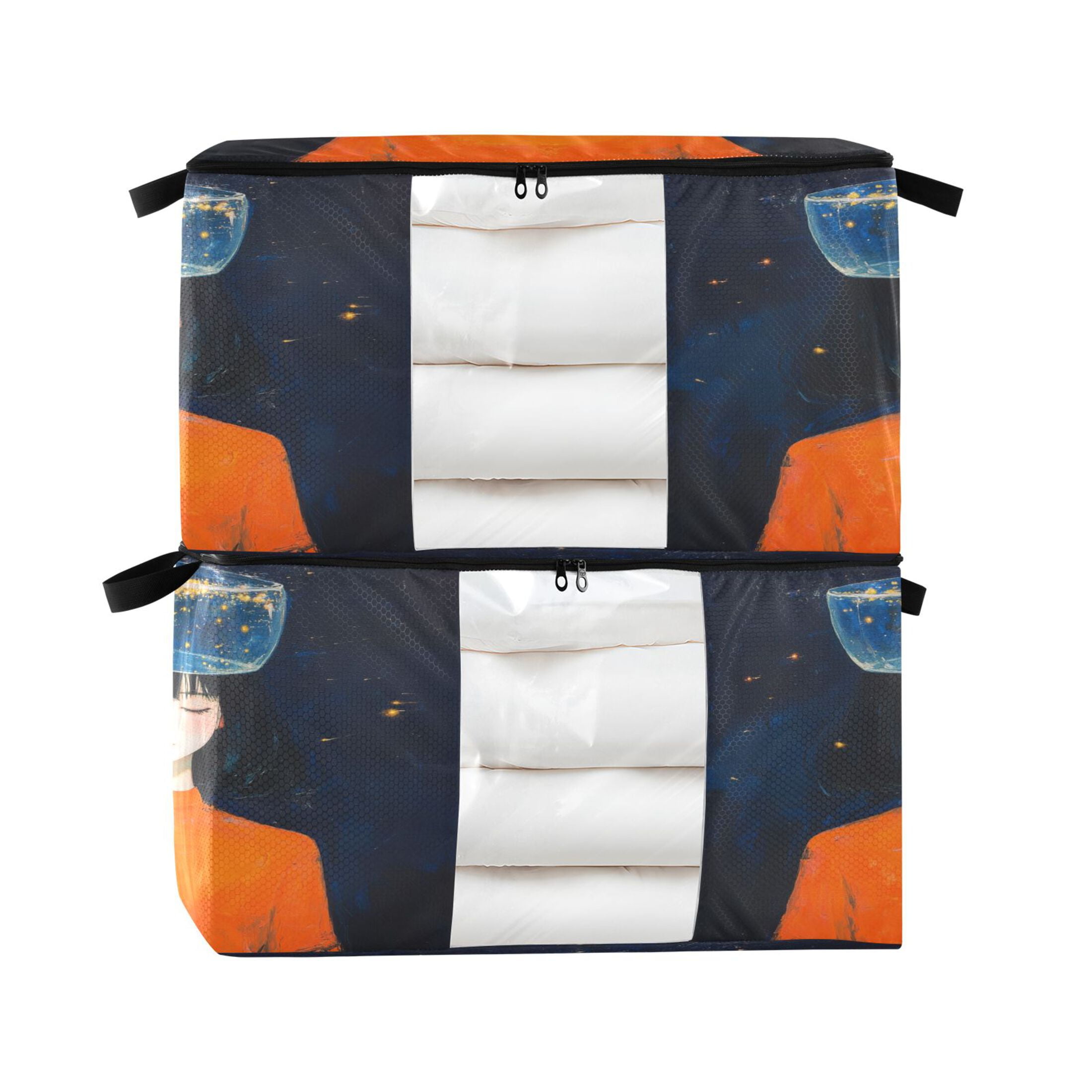 WOBOGO Lass on Top Of A Fishbowl Clothes Storage 2Pack Foldable Thick ...