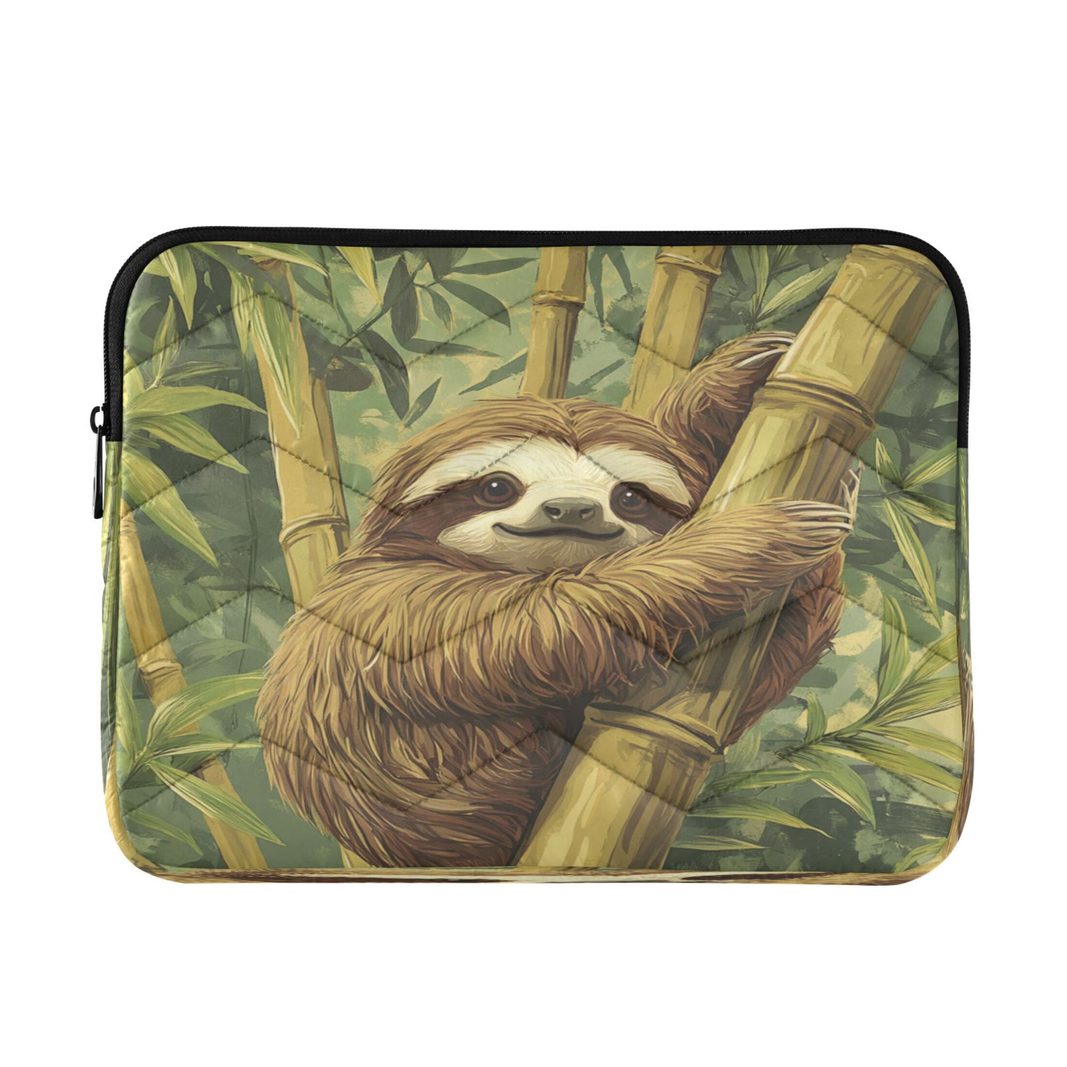 WOBOGO Lazy Sloth Laptop Sleeve 15.7 inch Lightweight Zipper Design ...