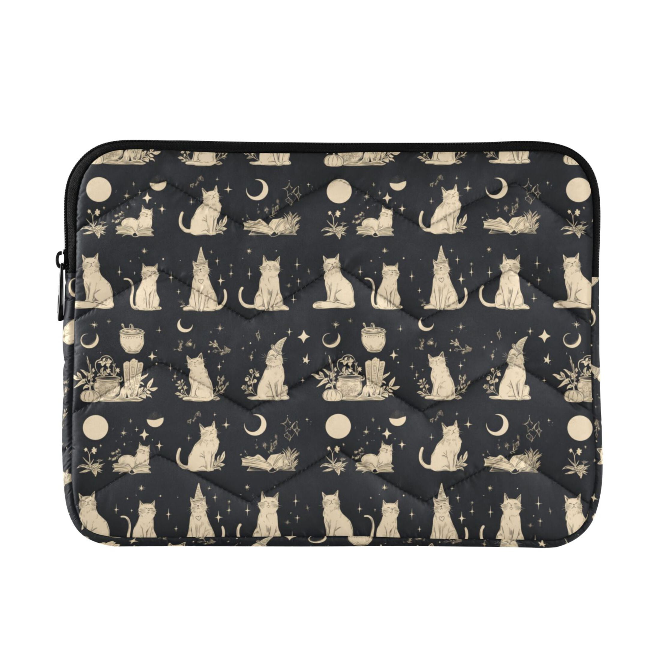 WOBOGO Lazy White Cat Laptop Sleeve 13.4 inch Lightweight Zipper Design ...