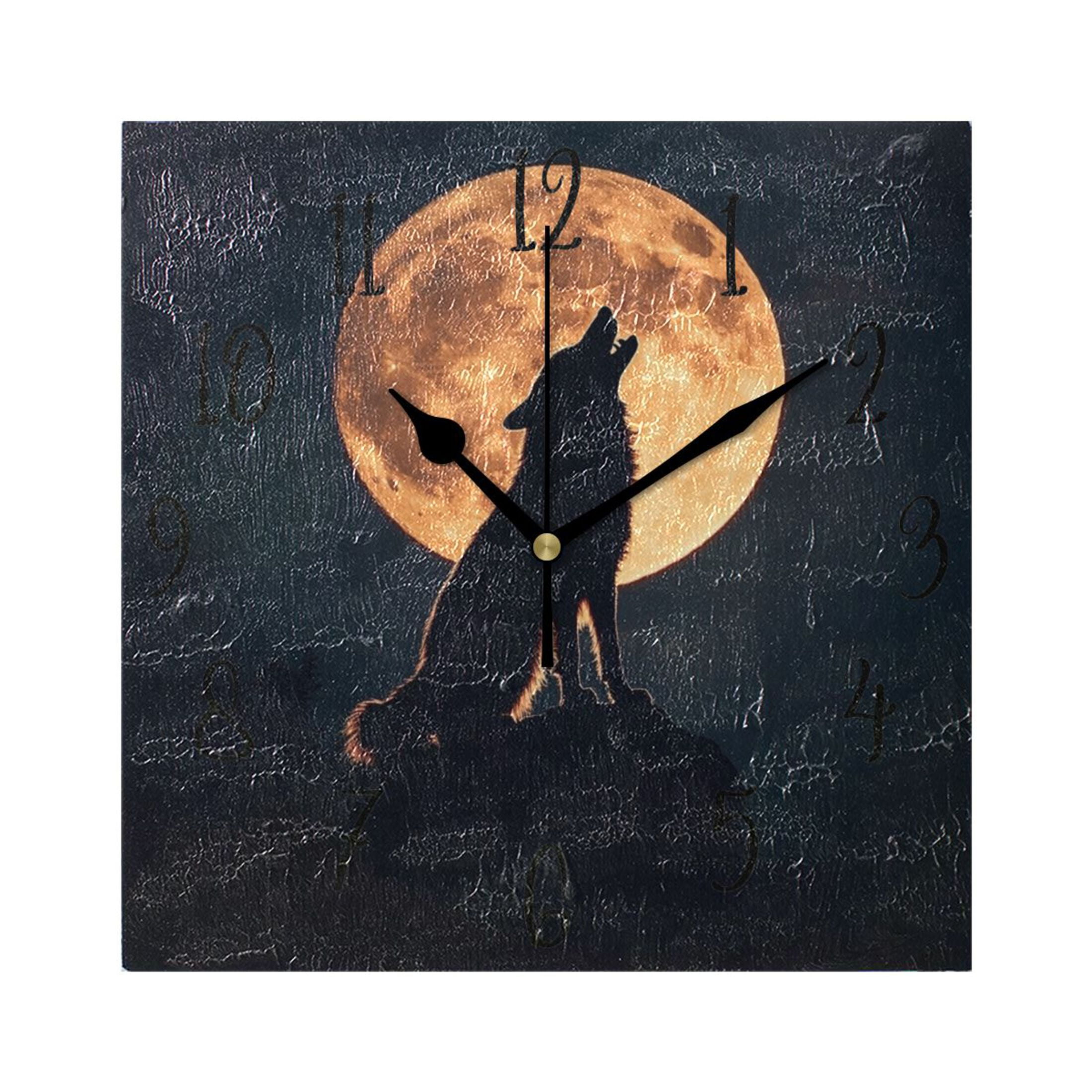 WOBOGO The Legend Of Starving Wolf Wall Clock 7.78 Inch Battery ...