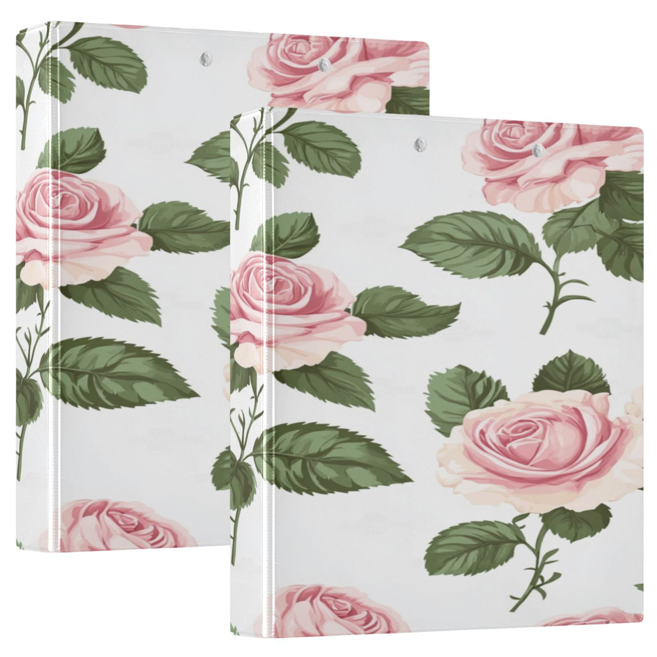 WOBOGO Light Pink Roses File Folders Extra Large Capacity to Hold 200 ...