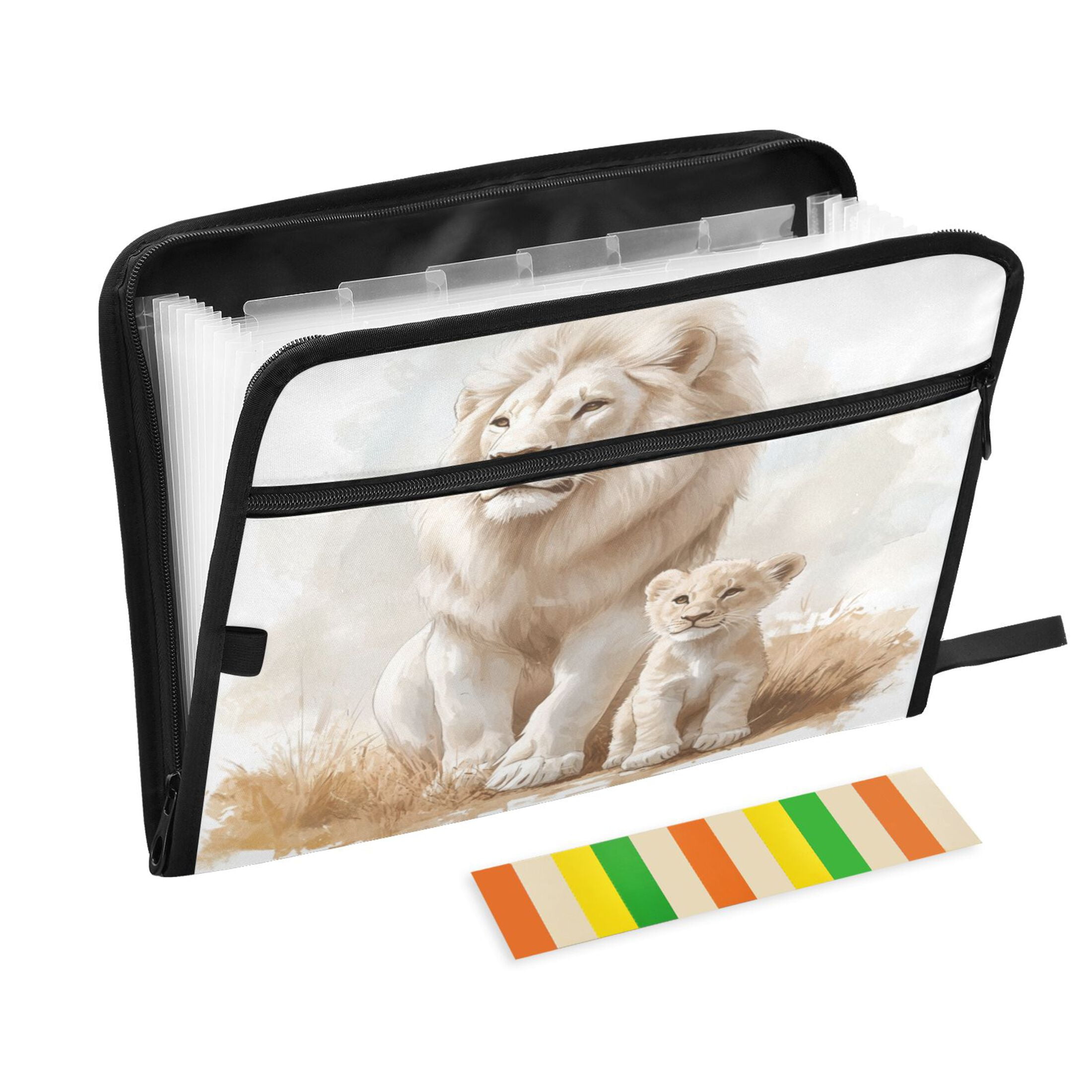 WOBOGO Lion and Its Cub Expanding File Folder Letter Size Accordion ...