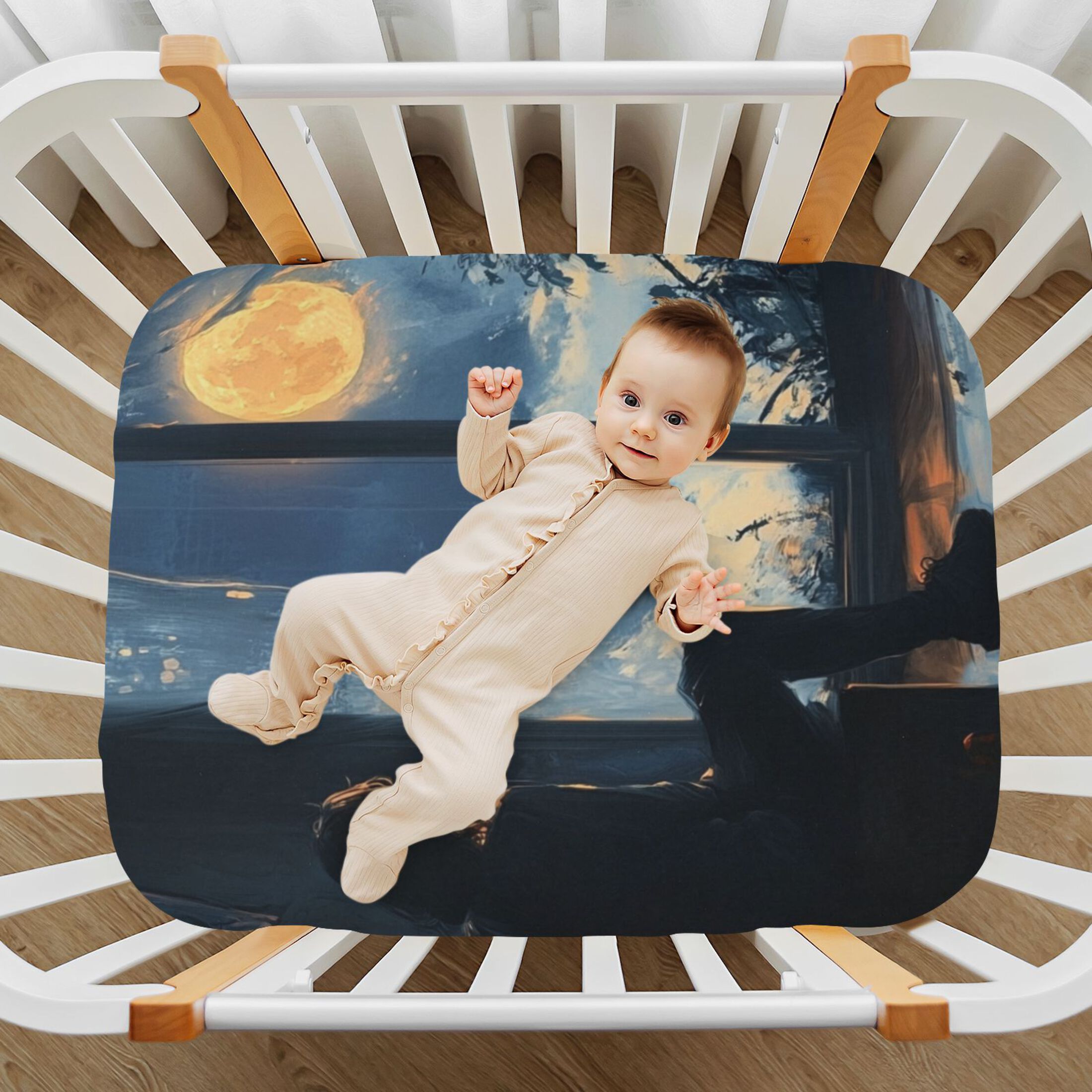 WOBOGO Lonely Back Baby Crib Sheets Super Soft Microfiber Playard Sheet ...