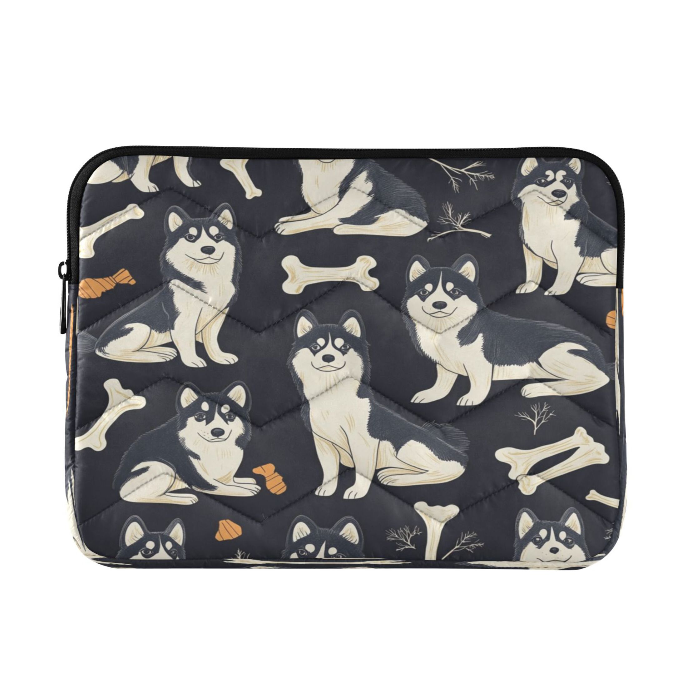 WOBOGO Lovely Husky Laptop Sleeve 13.4 inch Lightweight Zipper Design ...