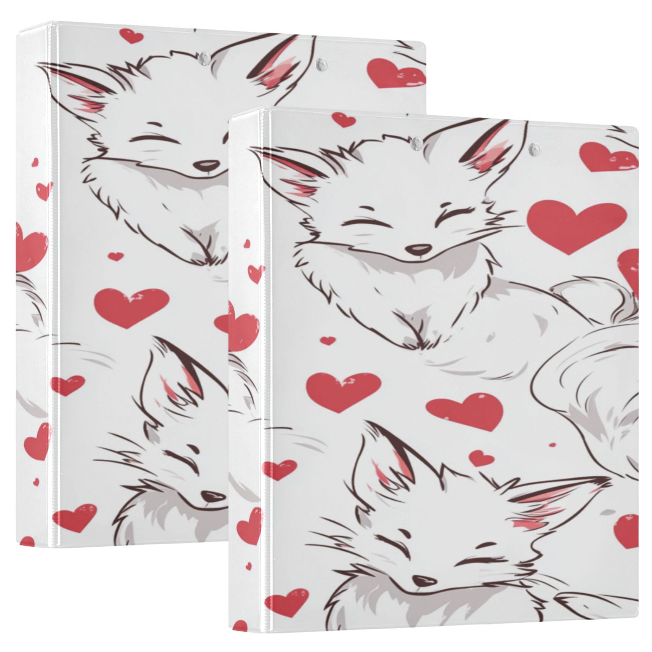 WOBOGO Lovely White Fox File Folders Extra Large Capacity to Hold 200 ...