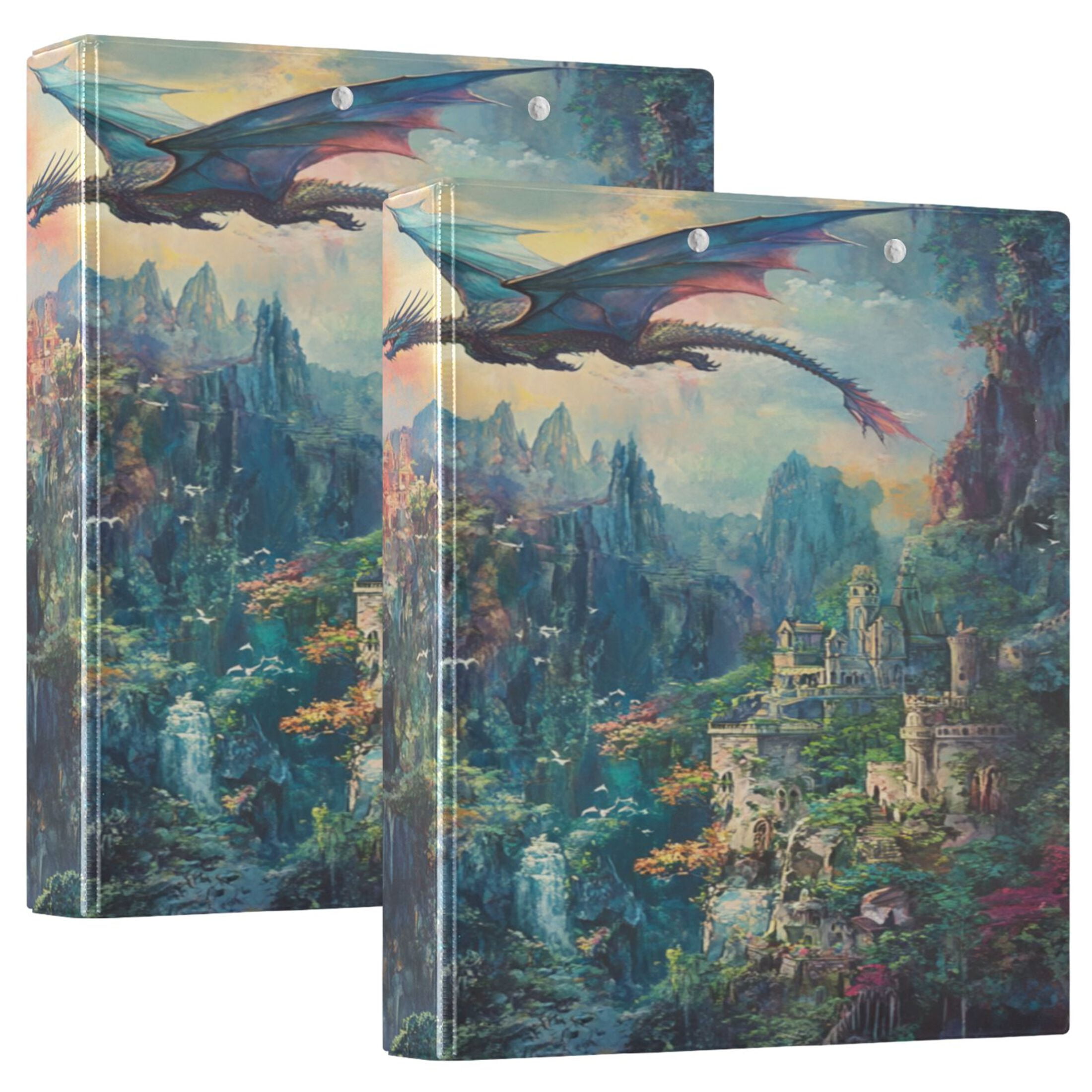 WOBOGO Magic Dragon Castle File Folders Extra Large Capacity to Hold ...