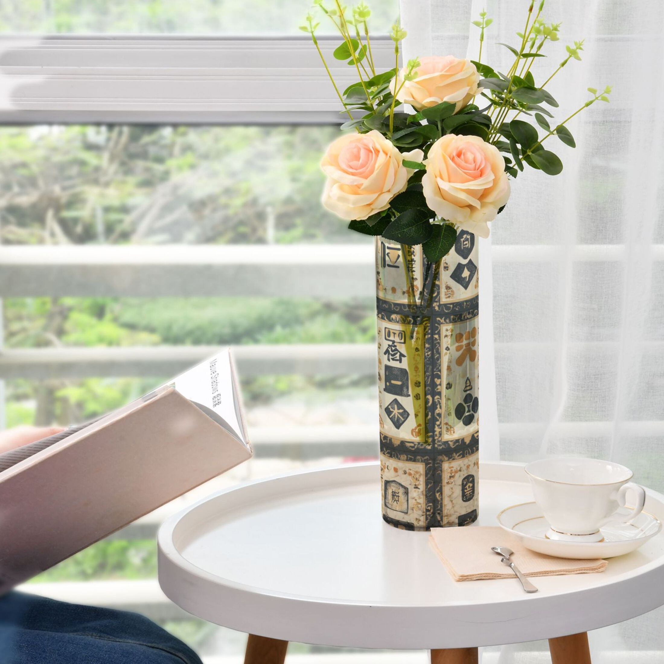 WOBOGO Mahjong Background Plastic Vase Home or Wedding Decoration ...