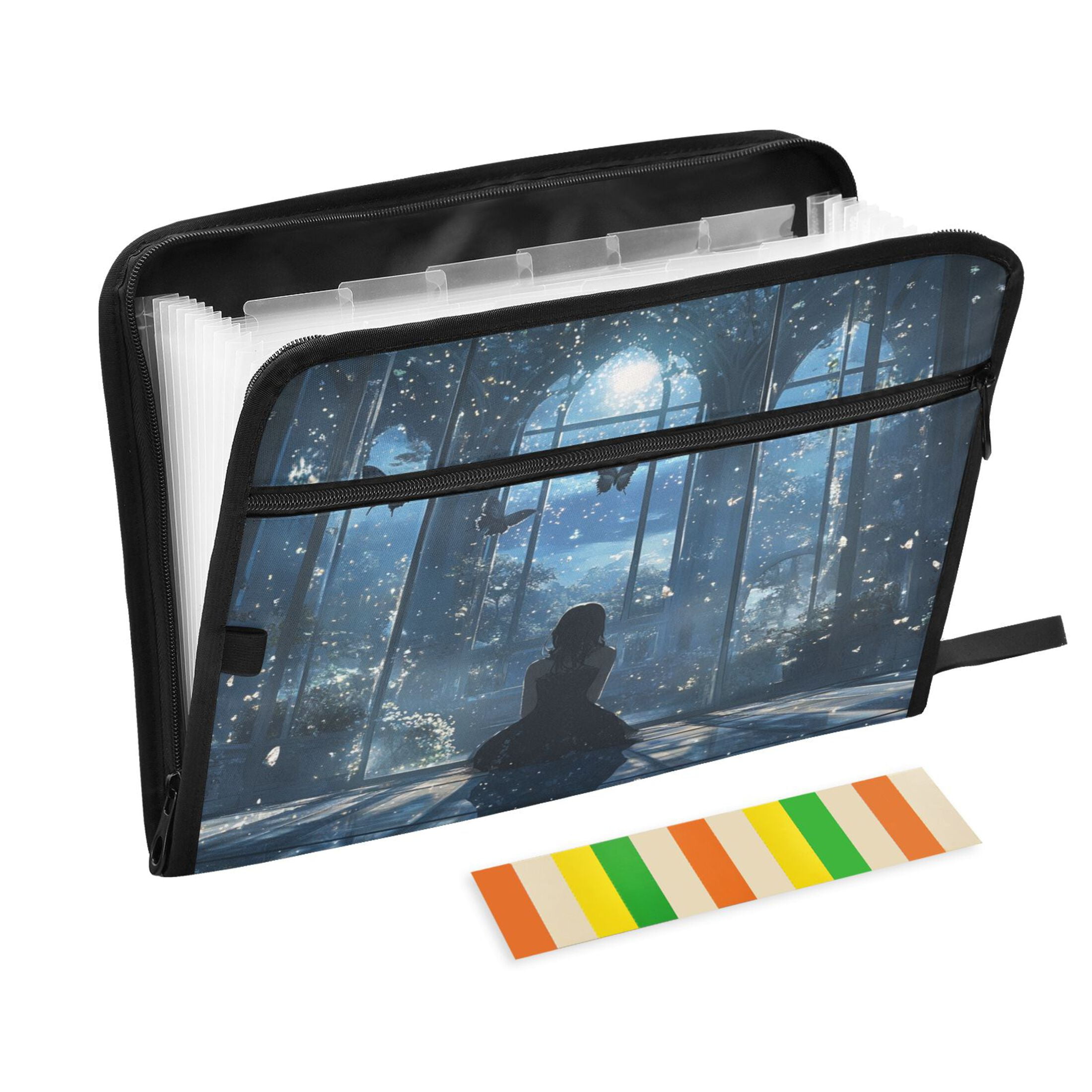 WOBOGO Maiden Gazing at Night View Expanding File Folder Letter Size ...