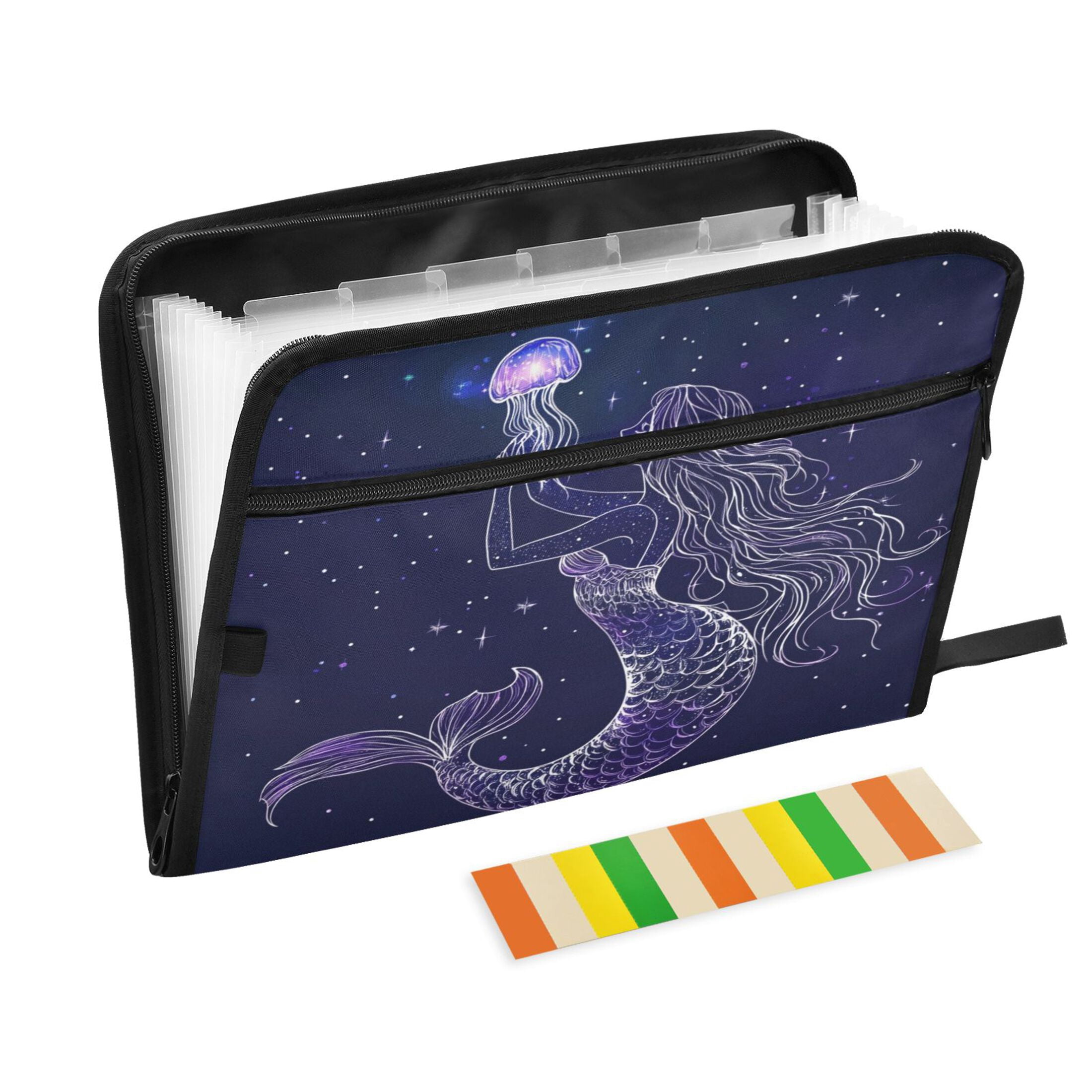 WOBOGO Mermaid and Jellyfish Expanding File Folder Letter Size ...