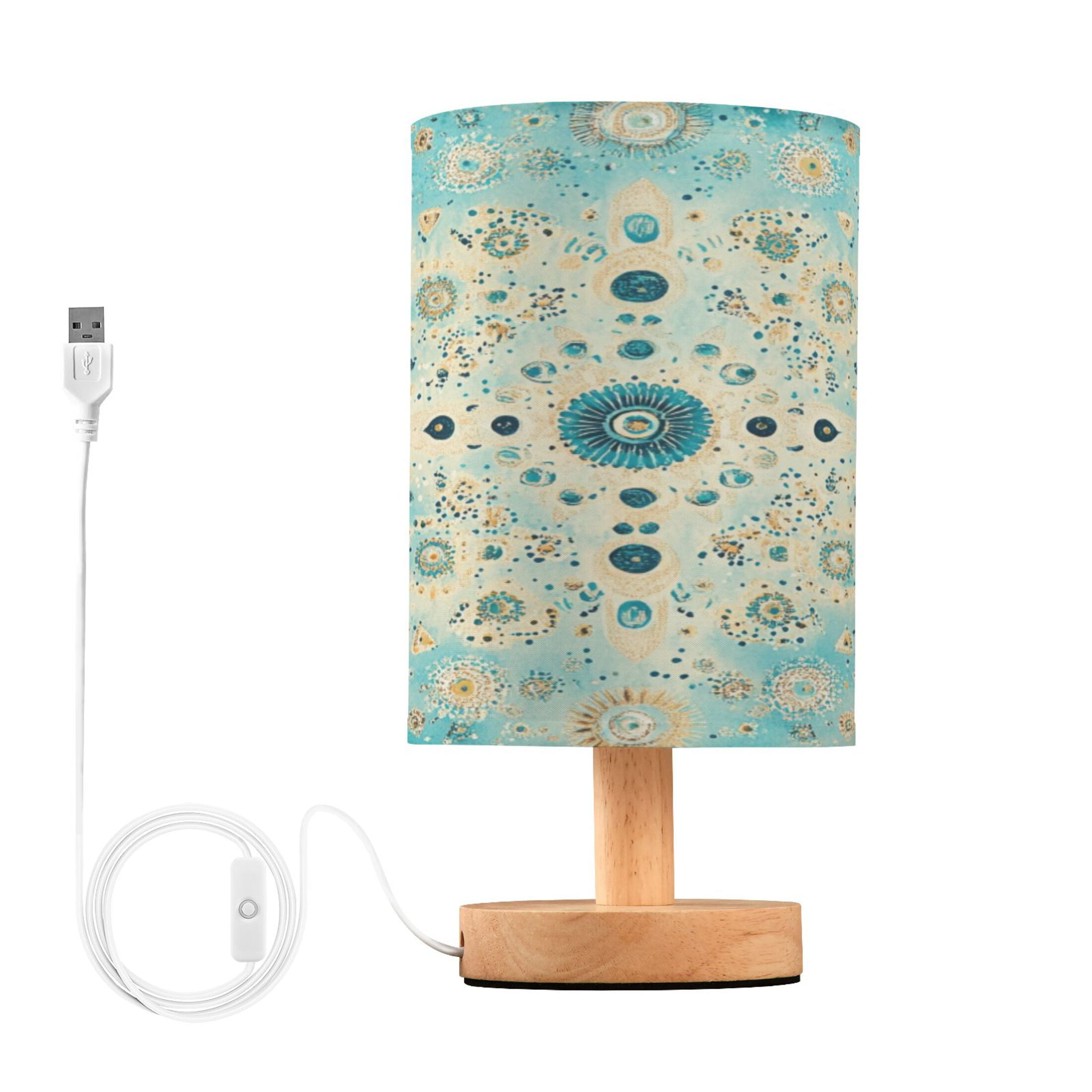 WOBOGO Moroccan Style Pattern Bedroom Table Lamp USB Power Connector ...