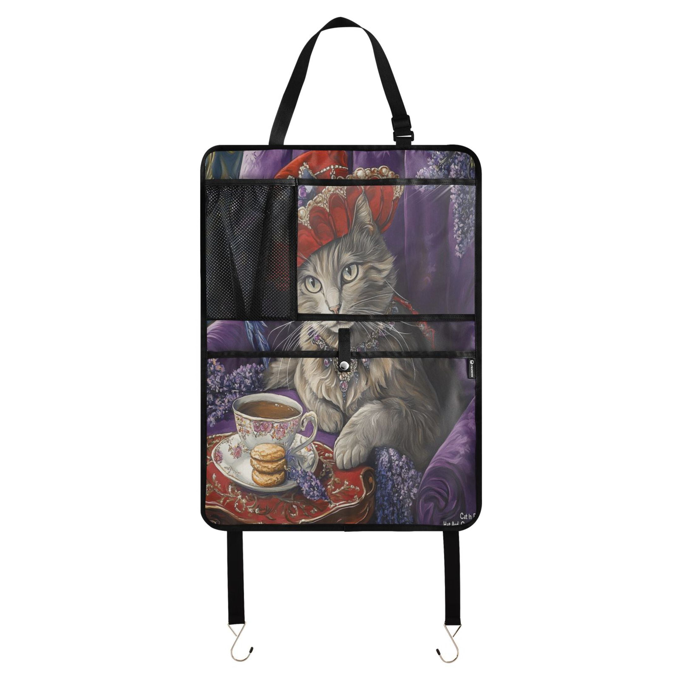 WOBOGO Noble Ragdoll Cat Backseat Car Organizer Footed Universal Car ...