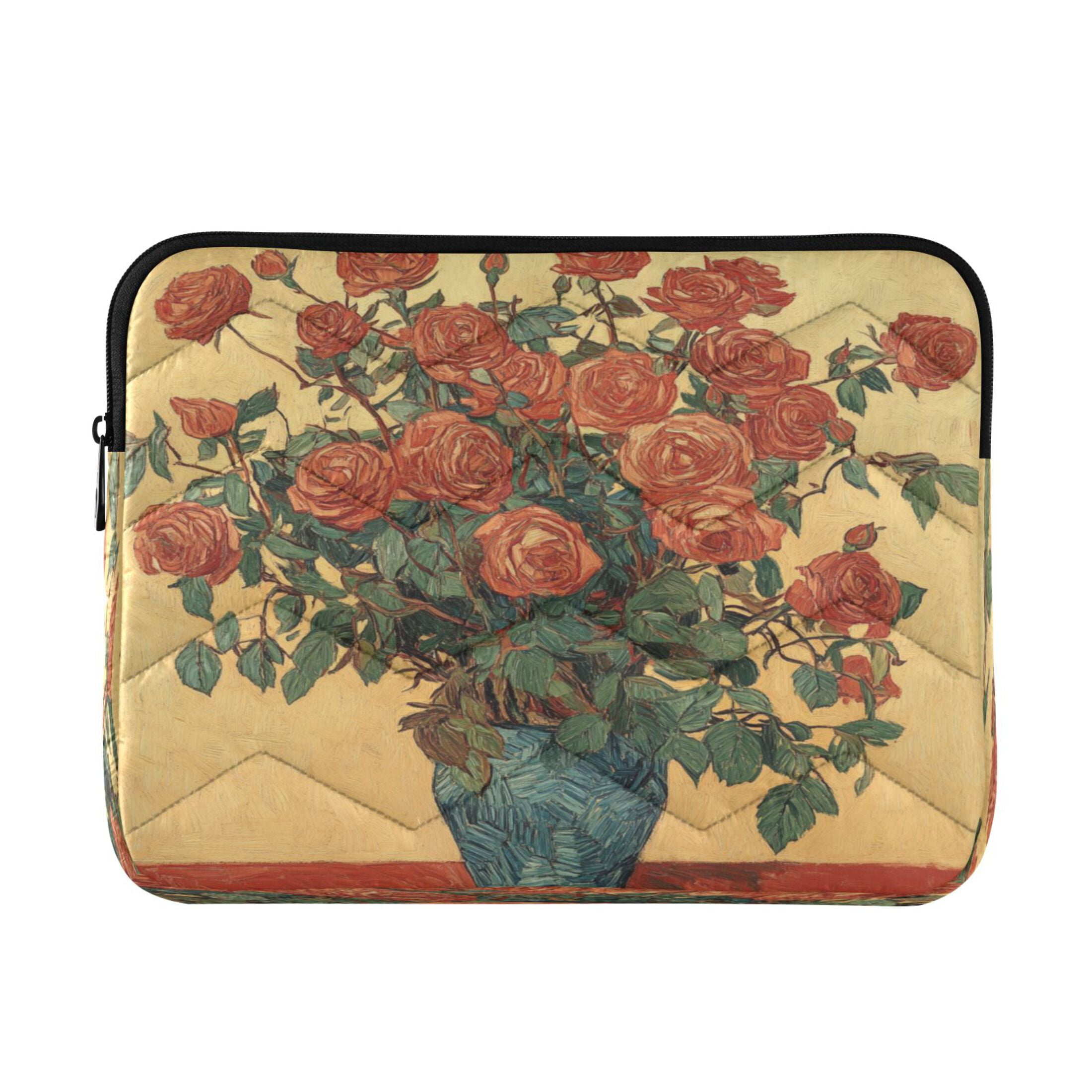 WOBOGO Oil Painting Patterns for Red Rose Pots Laptop Sleeve 15.7 inch ...
