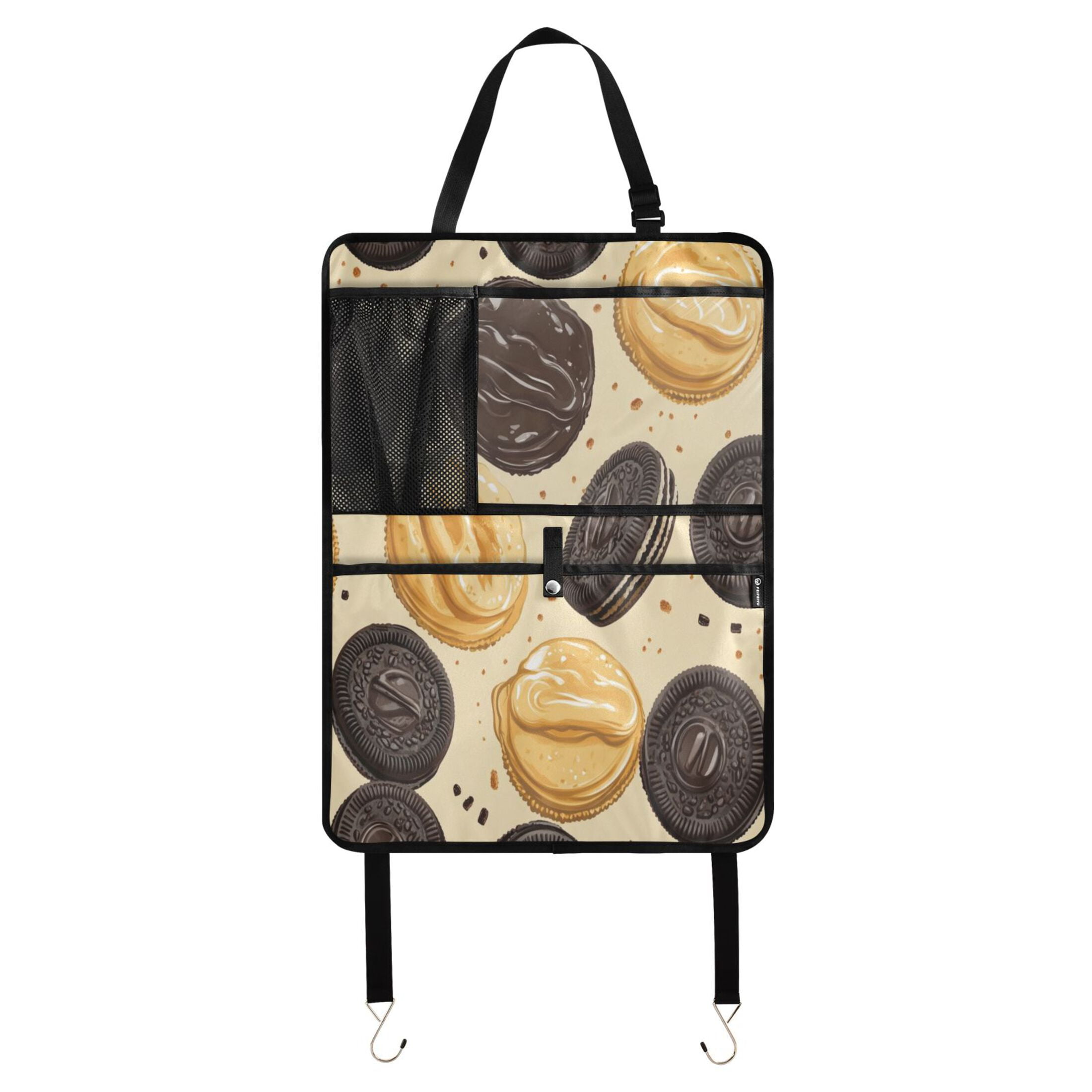 WOBOGO Oreo Cookies Backseat Car Organizer 2 PCS Footed Universal Car ...