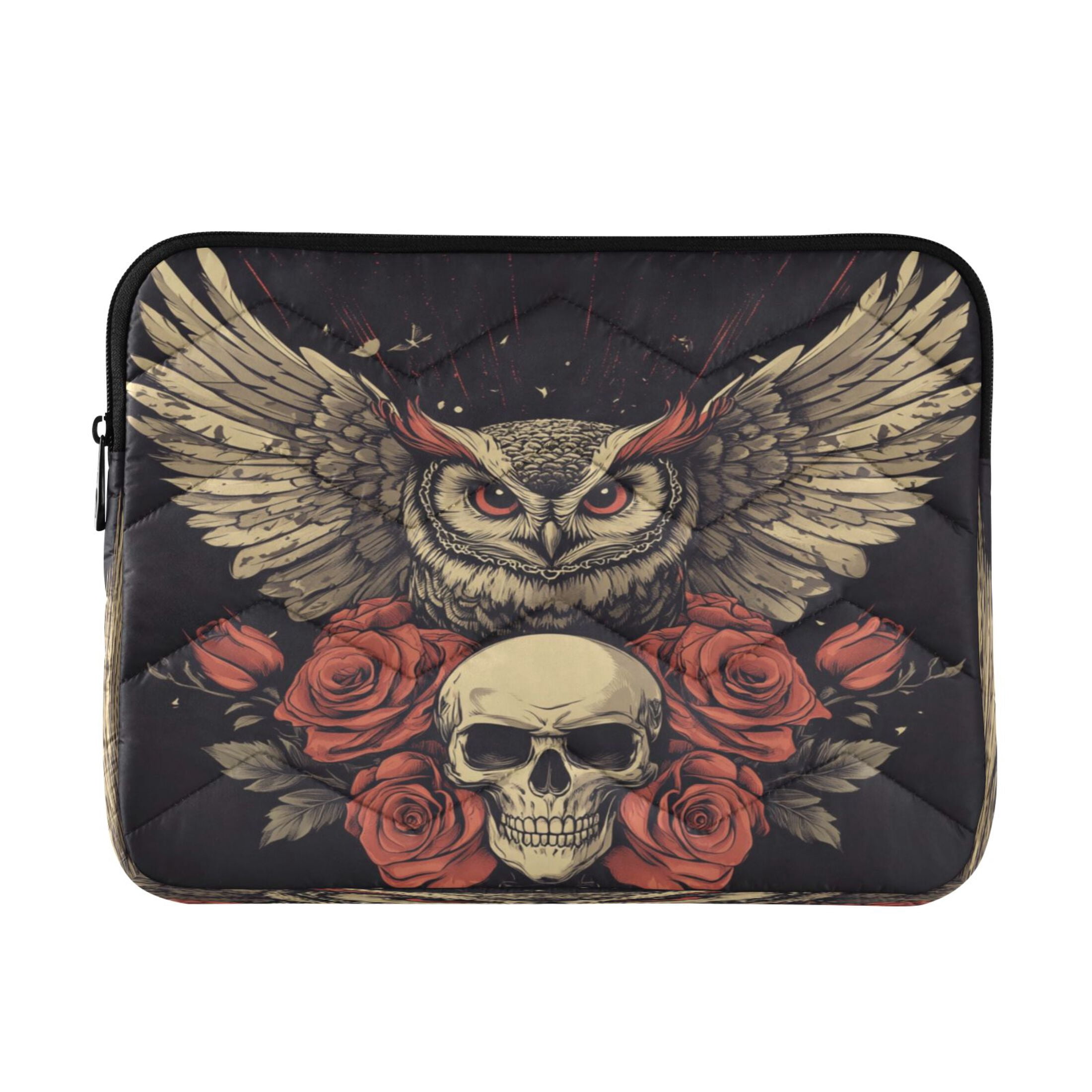 WOBOGO Owl Holding Skull Pattern Laptop Sleeve 13.4 inch Lightweight ...