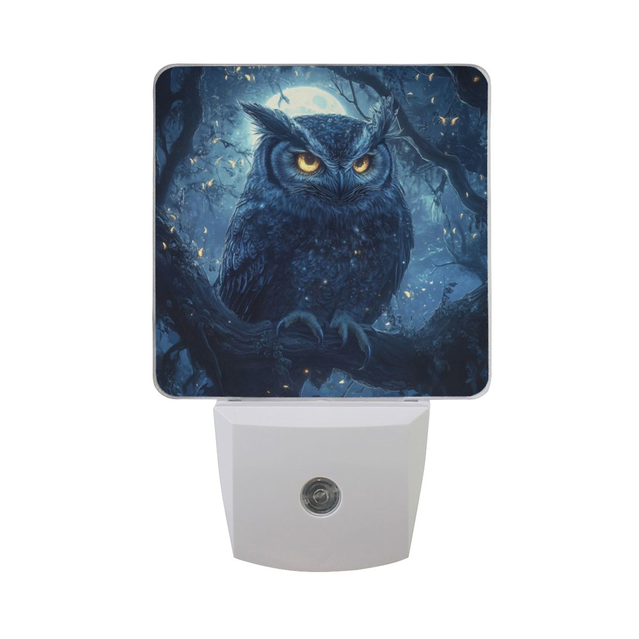 WOBOGO Owl in The Moonlight Pattern LED Night Light 2 Pcs Set 0.5 Watt ...