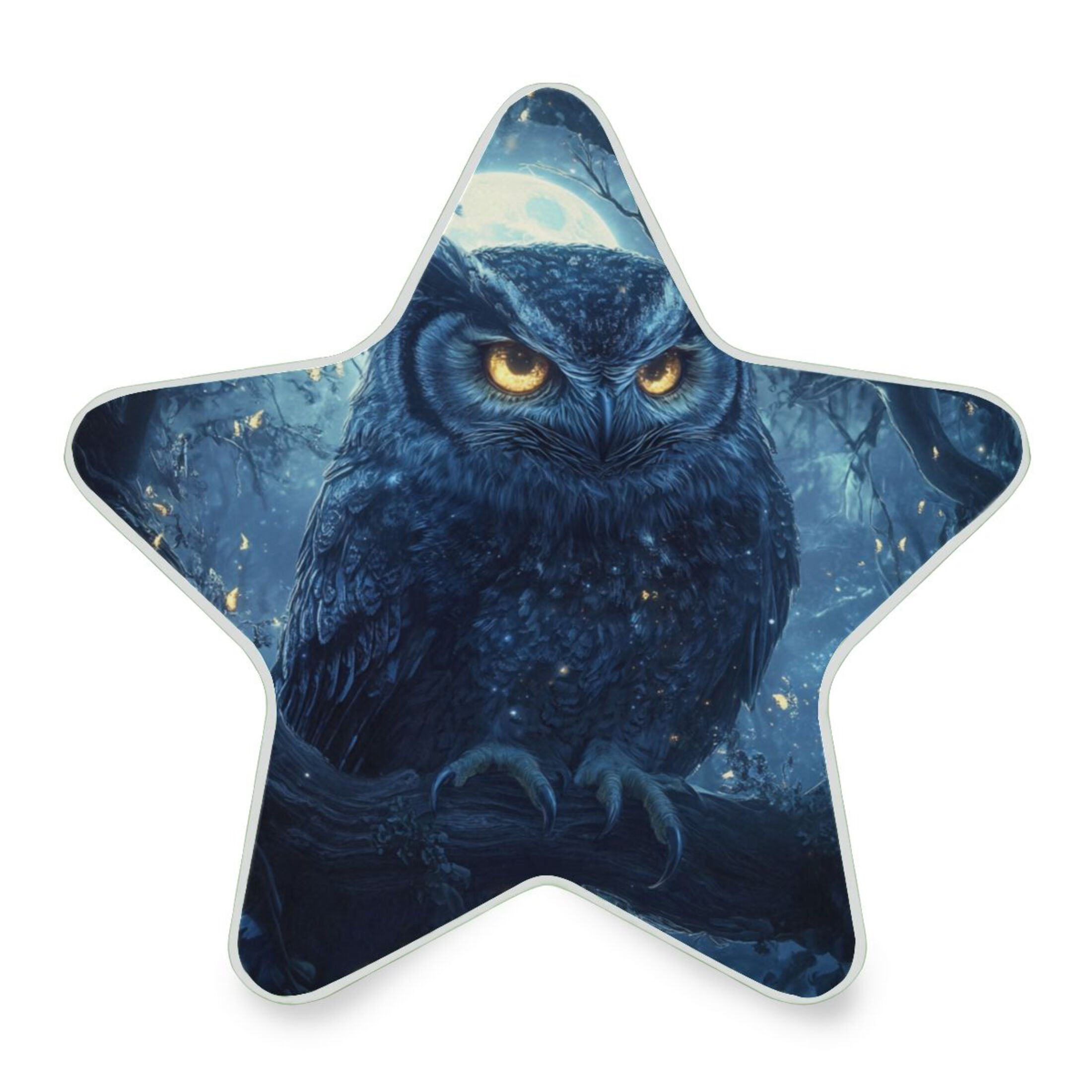 WOBOGO Owl in The Moonlight Pattern LED Star Night Light 0.2 Watt Wall ...