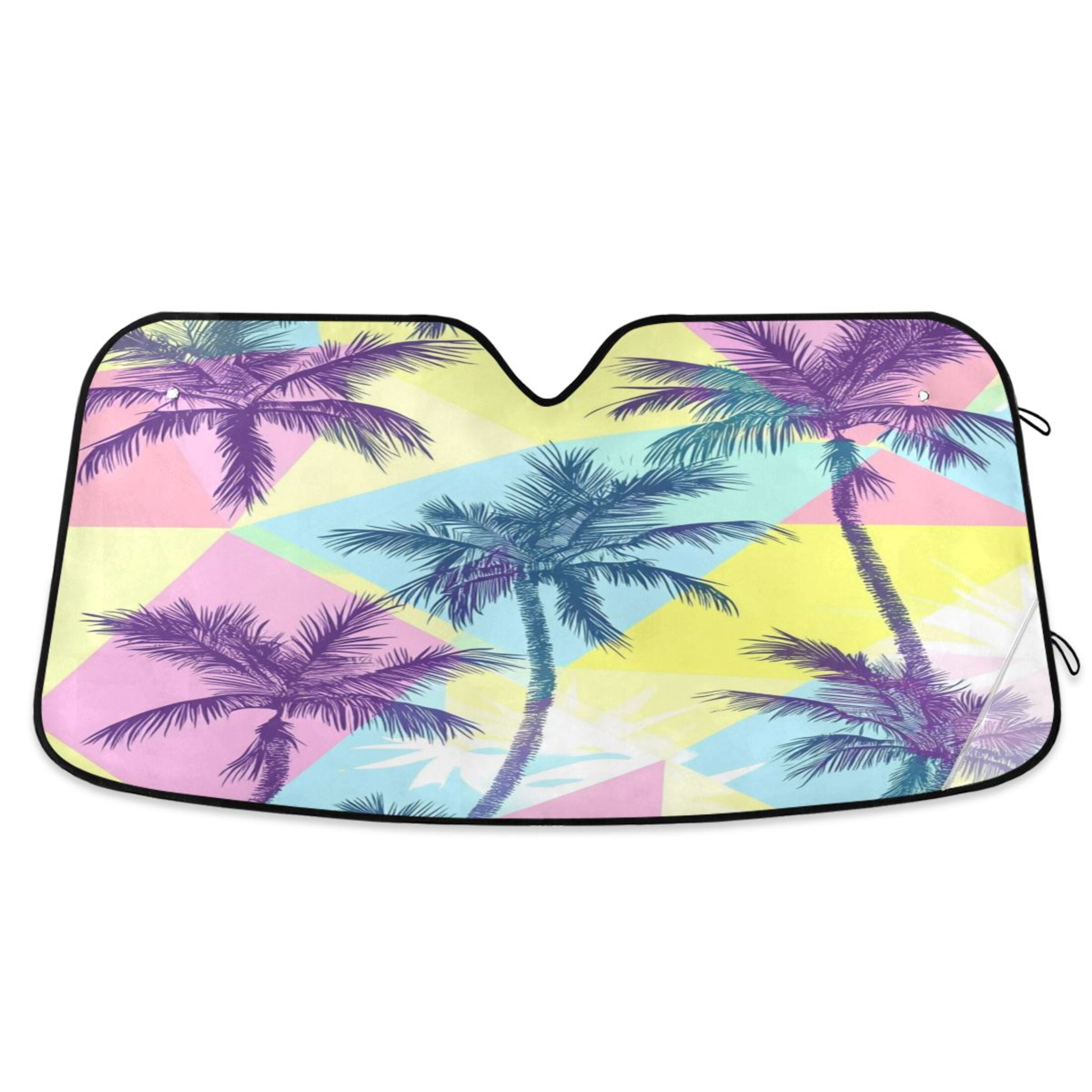 WOBOGO Palm Tree Silhouettes Car Windshield Sunshades Autopilot ...