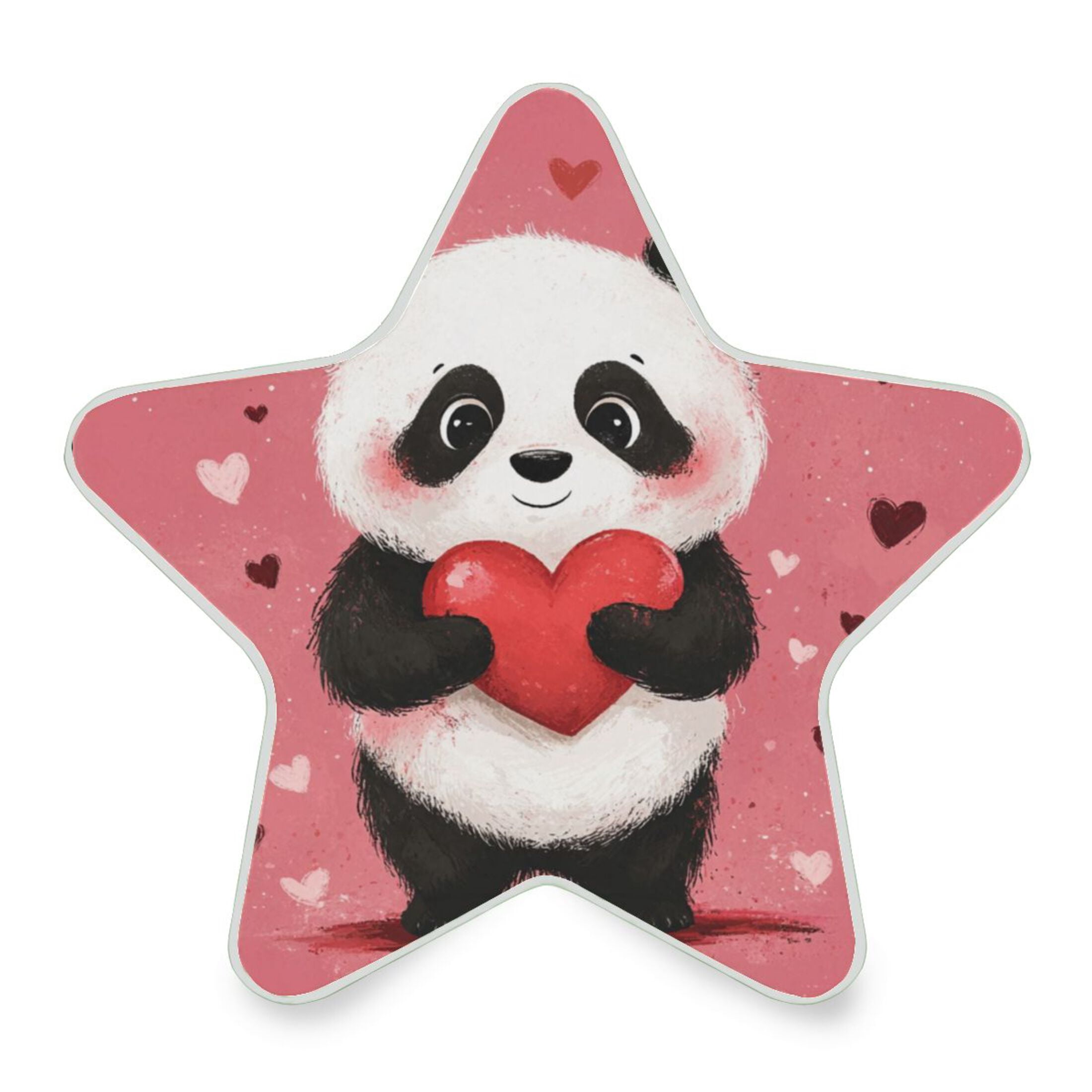 WOBOGO Panda Holding A Heart Pattern LED Star Night Light 0.2 Watt Wall ...