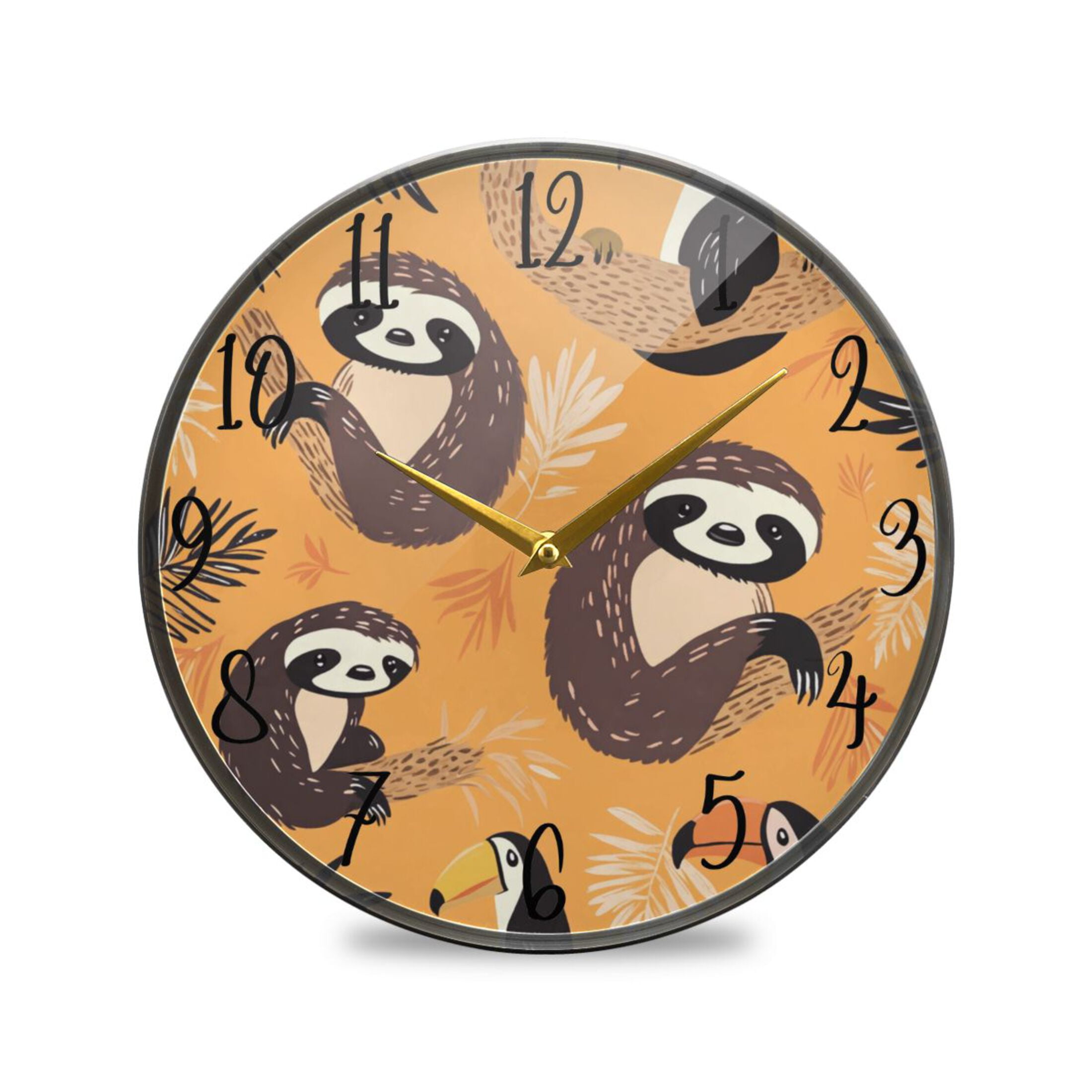 WOBOGO A Pattern with Cute Sloth and Toucan in The Jungle Acrylic Wall ...