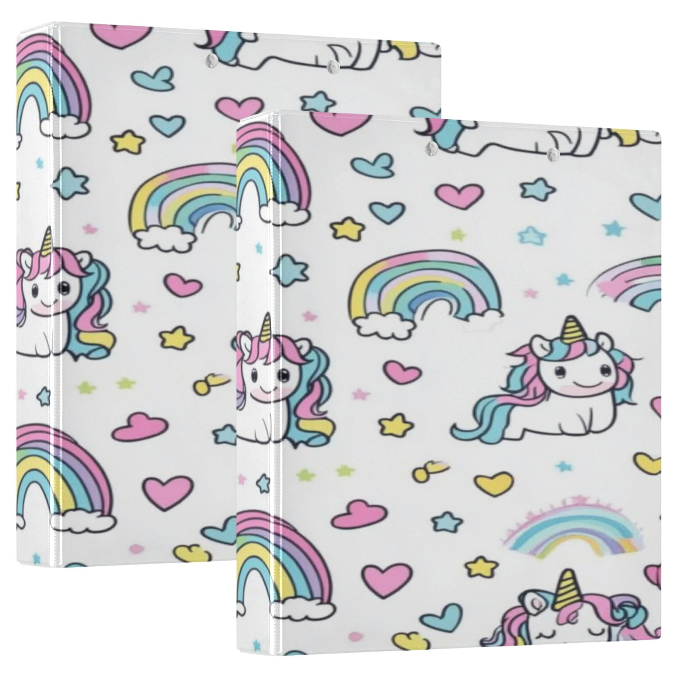 WOBOGO Pattern with Cute Unicorns and Rainbows File Folders Extra Large ...