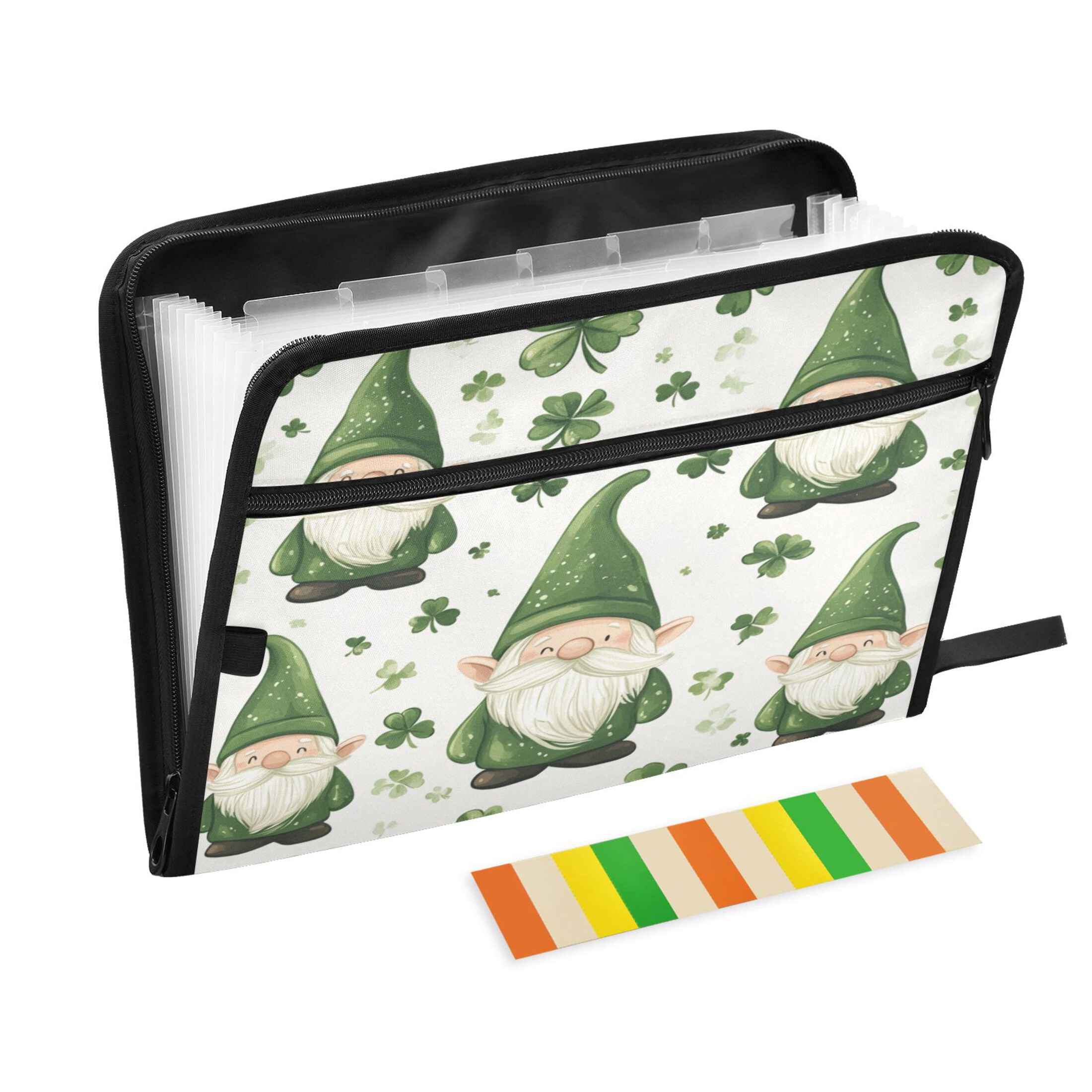 WOBOGO Pattern Of Dwarf in Green Hat Expanding File Folder Letter Size ...