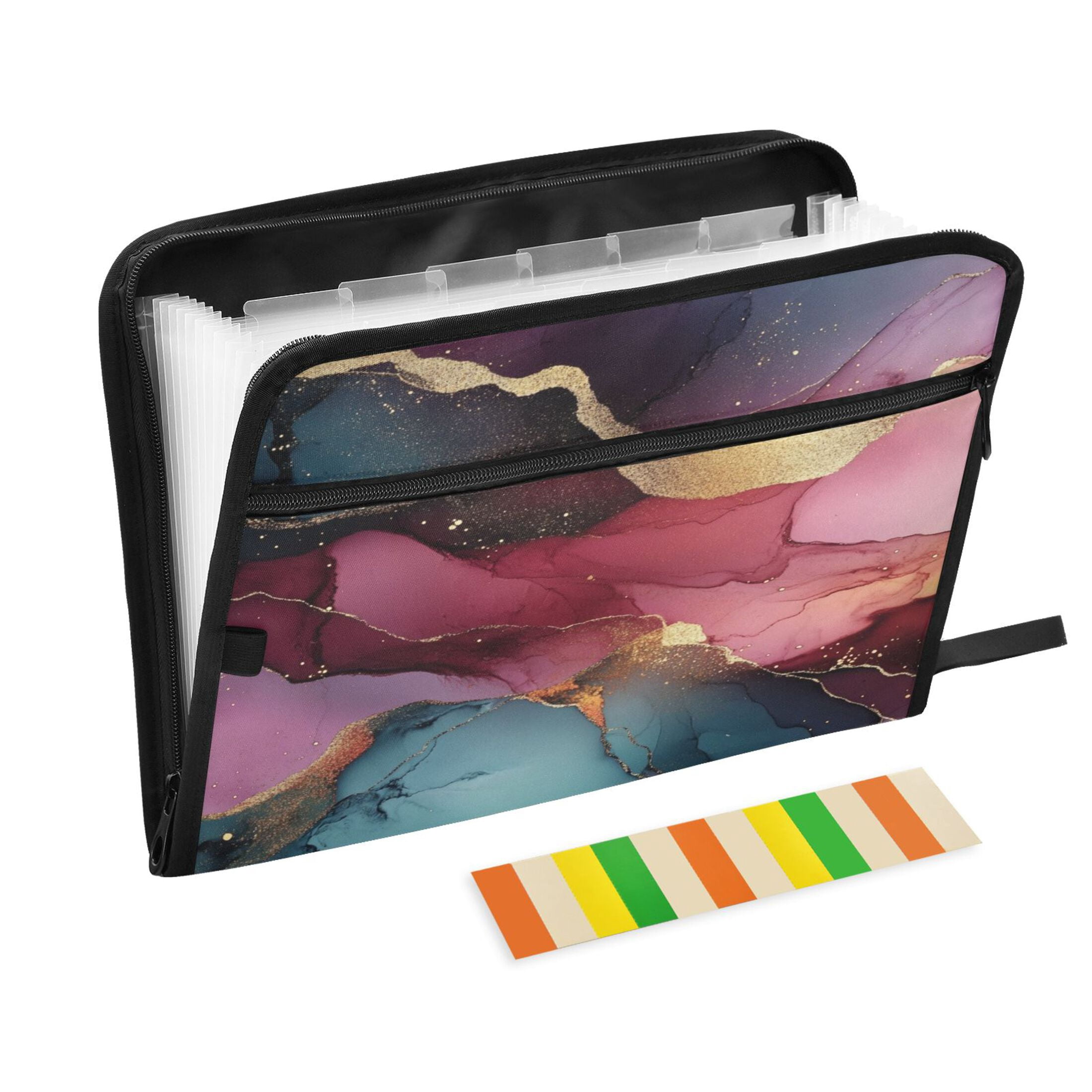 WOBOGO Pink Gilt Patterns Expanding File Folder Letter Size Accordion ...