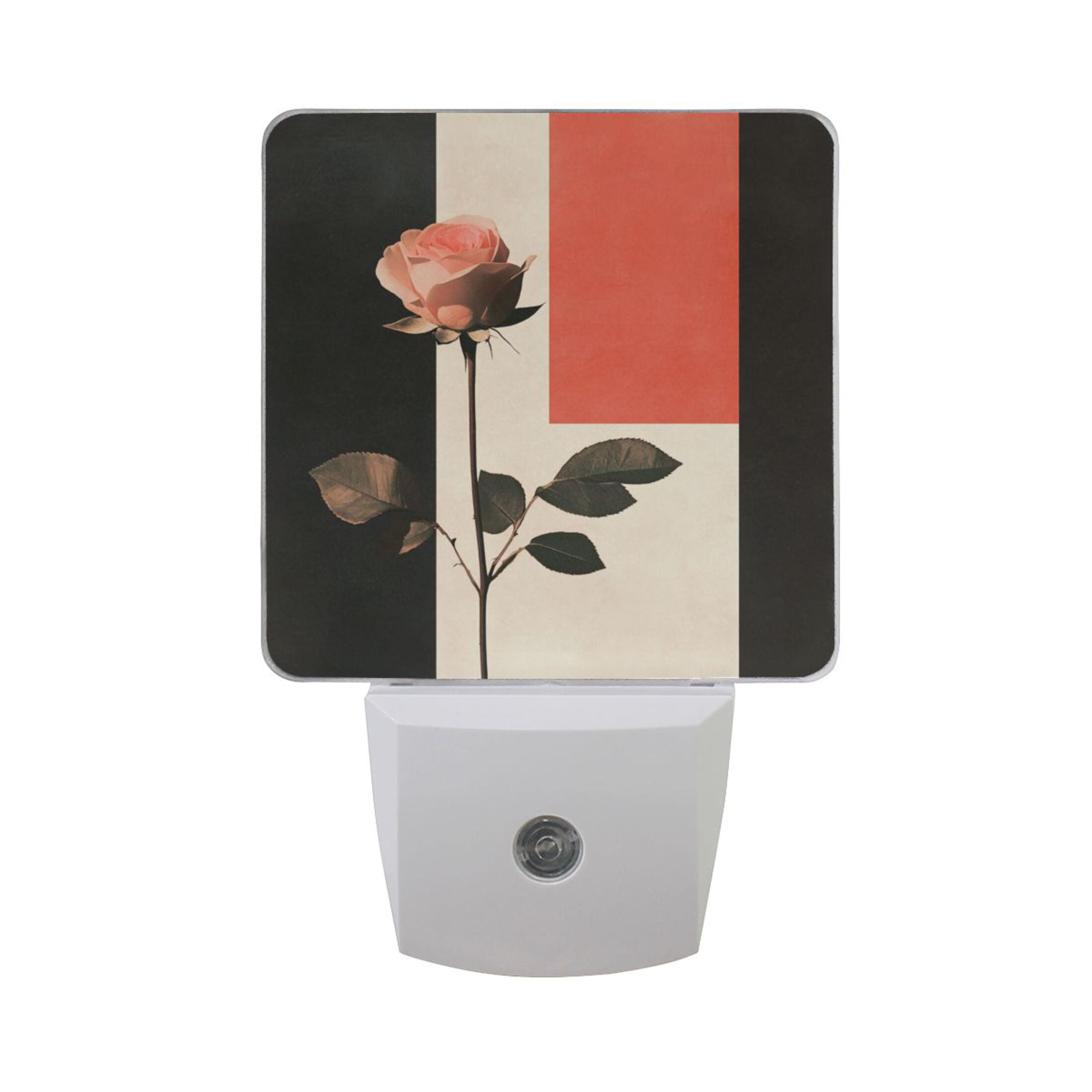 WOBOGO Pink Rose LED Night Light 2 Pcs Set 0.5 Watt Wall Plug in Dusk ...