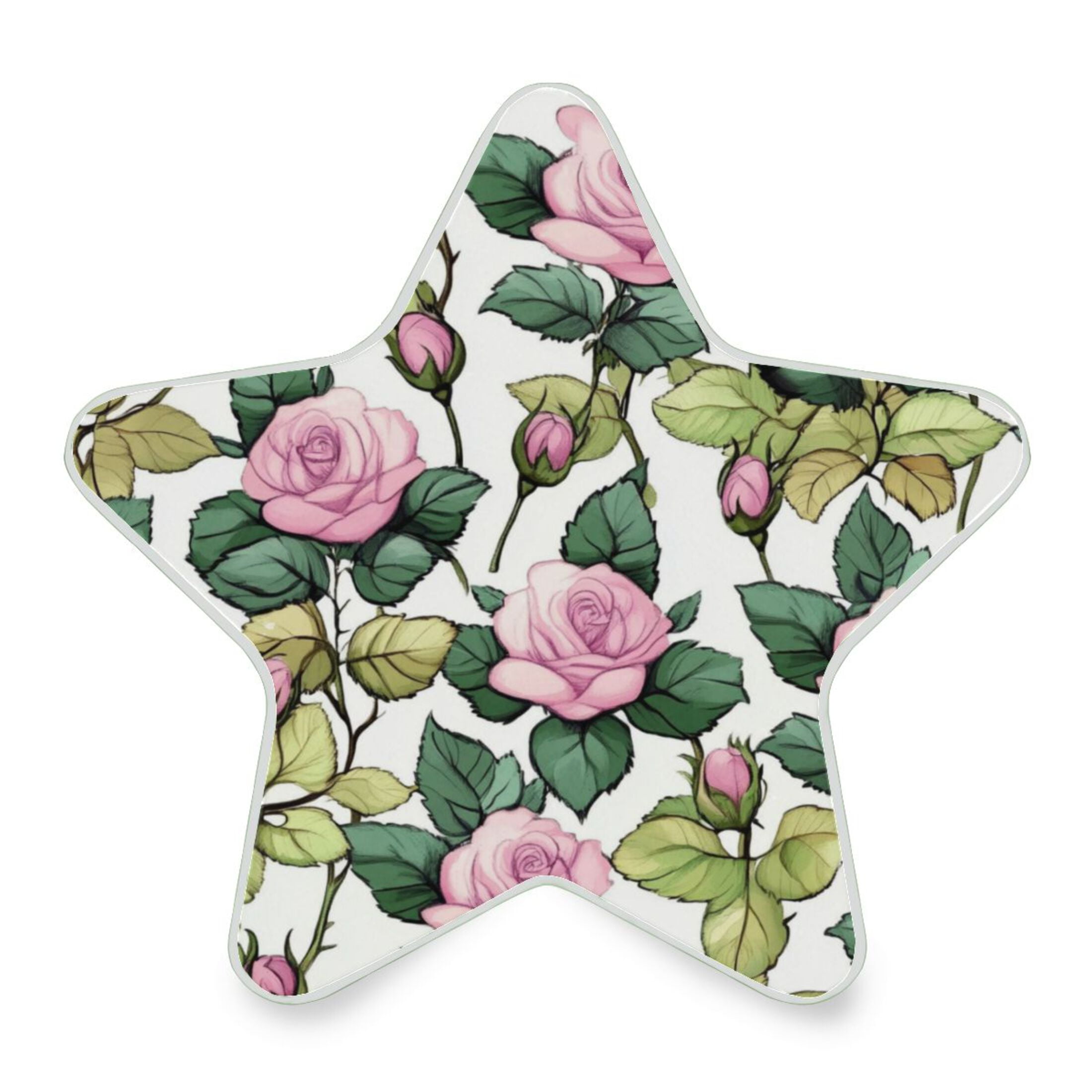 WOBOGO Pink Roses LED Star Night Light 0.2 Watt Wall Plug Dusk to Dawn ...