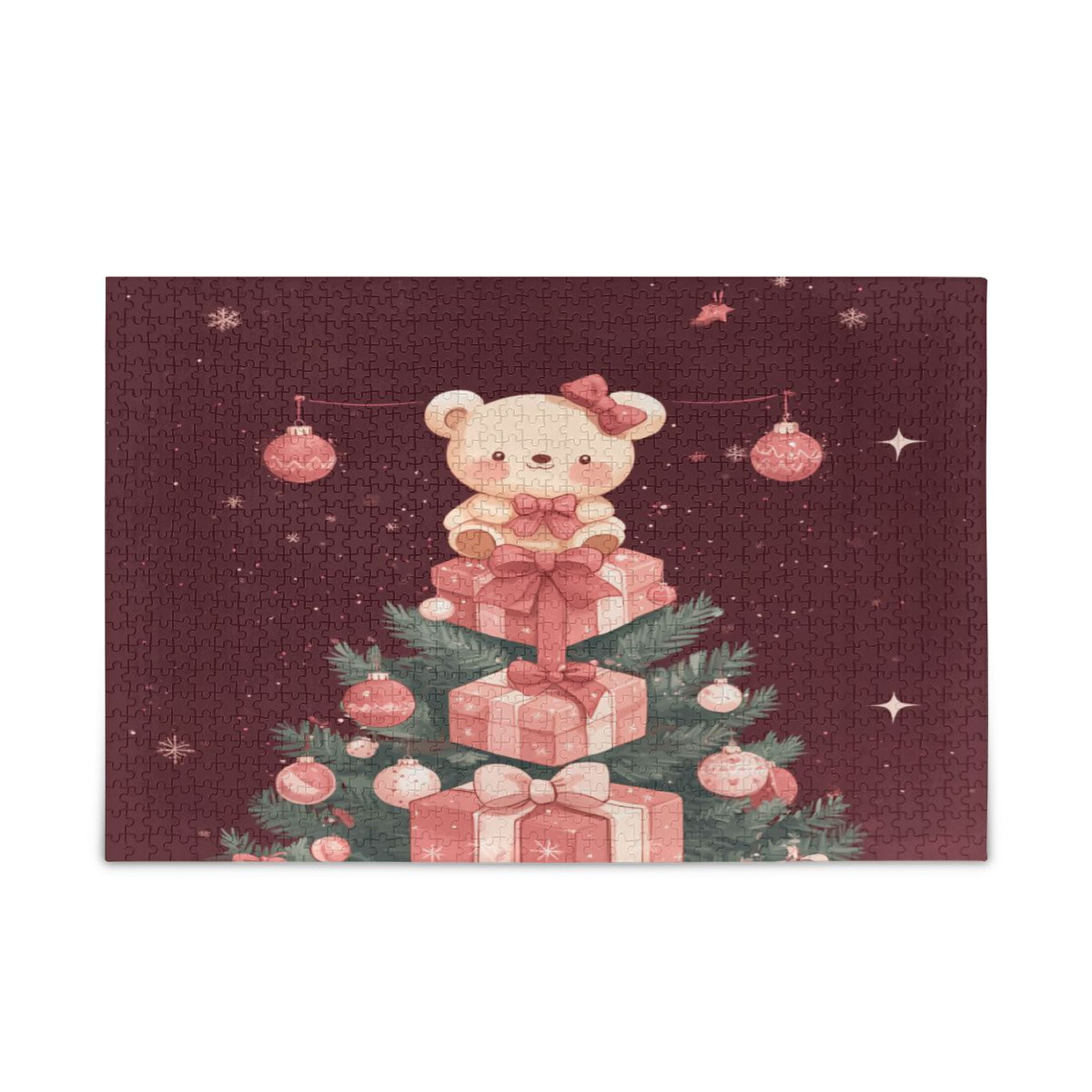 WOBOGO Pink Teddy Bear Puzzle Challenge 1000 Piece Jigsaw Suitable for ...