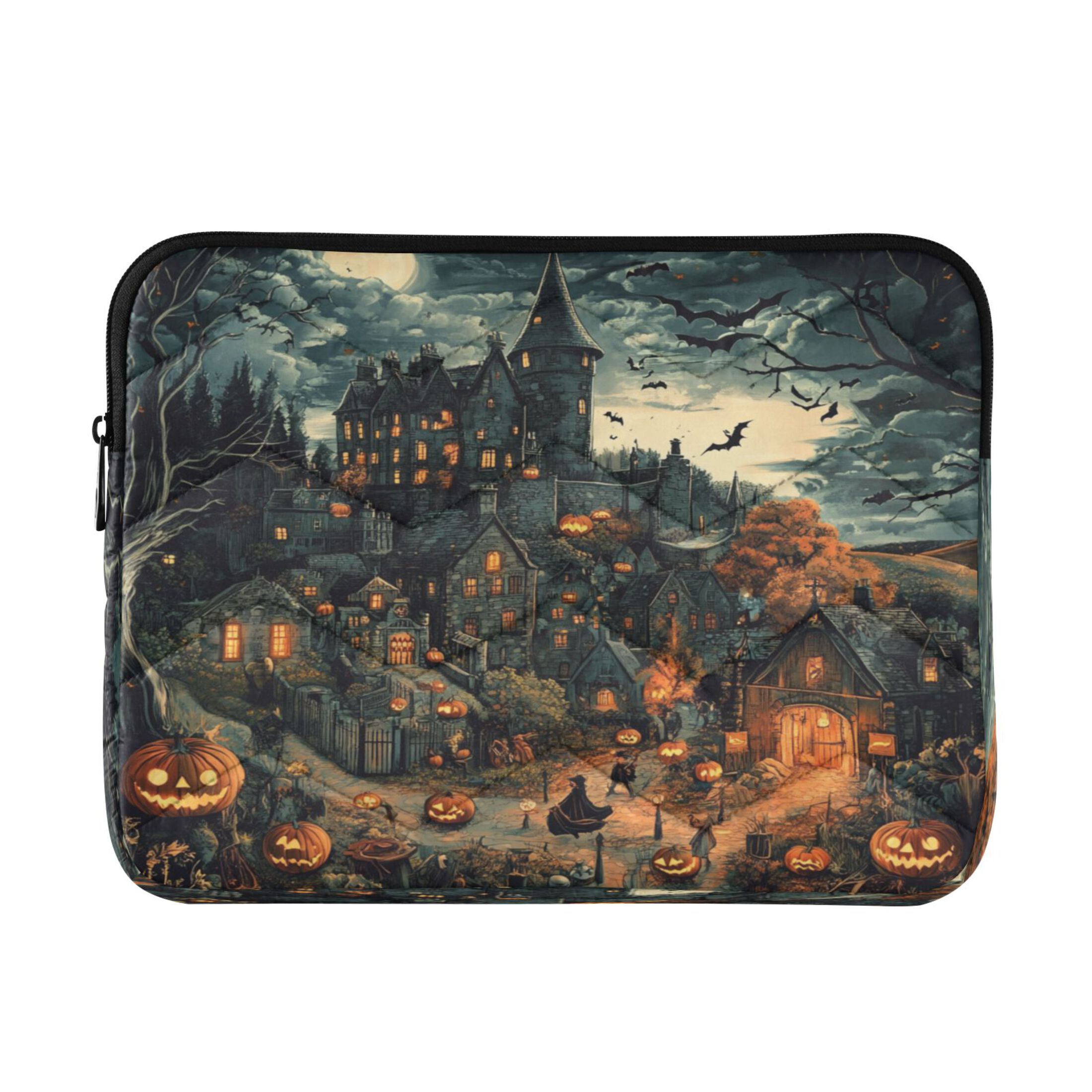 WOBOGO Pumpkinhead Castle Laptop Sleeve 13.4 inch Lightweight Zipper ...