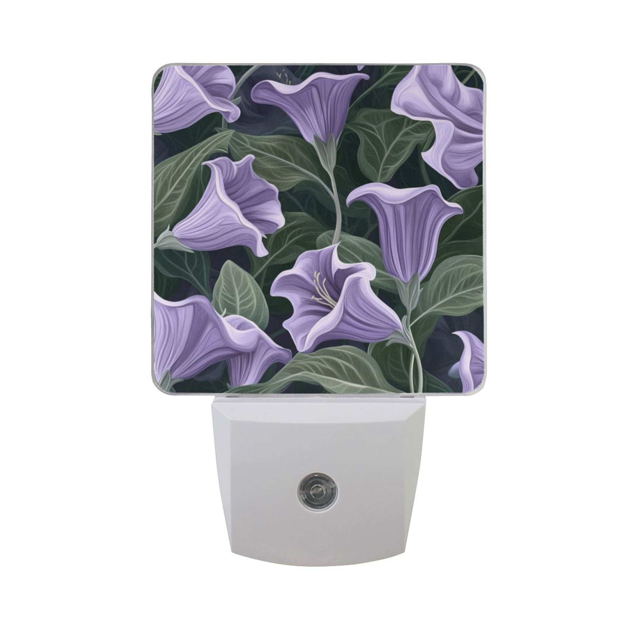WOBOGO Purple Datura Stramonium LED Night Light 2 Pcs Set 0.5 Watt Wall ...