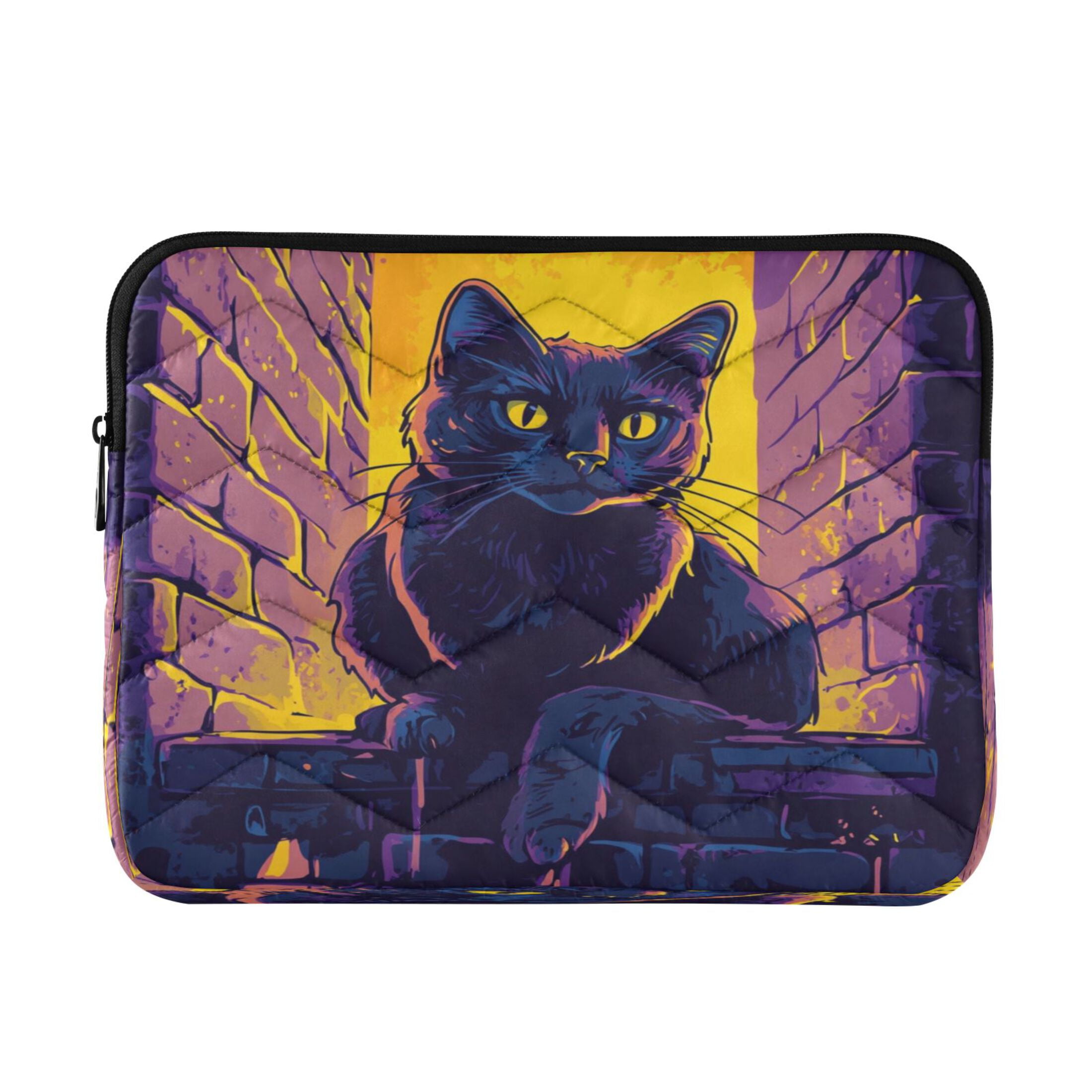 WOBOGO Purple Dusk Cat Pattern Laptop Sleeve 13.4 inch Lightweight ...