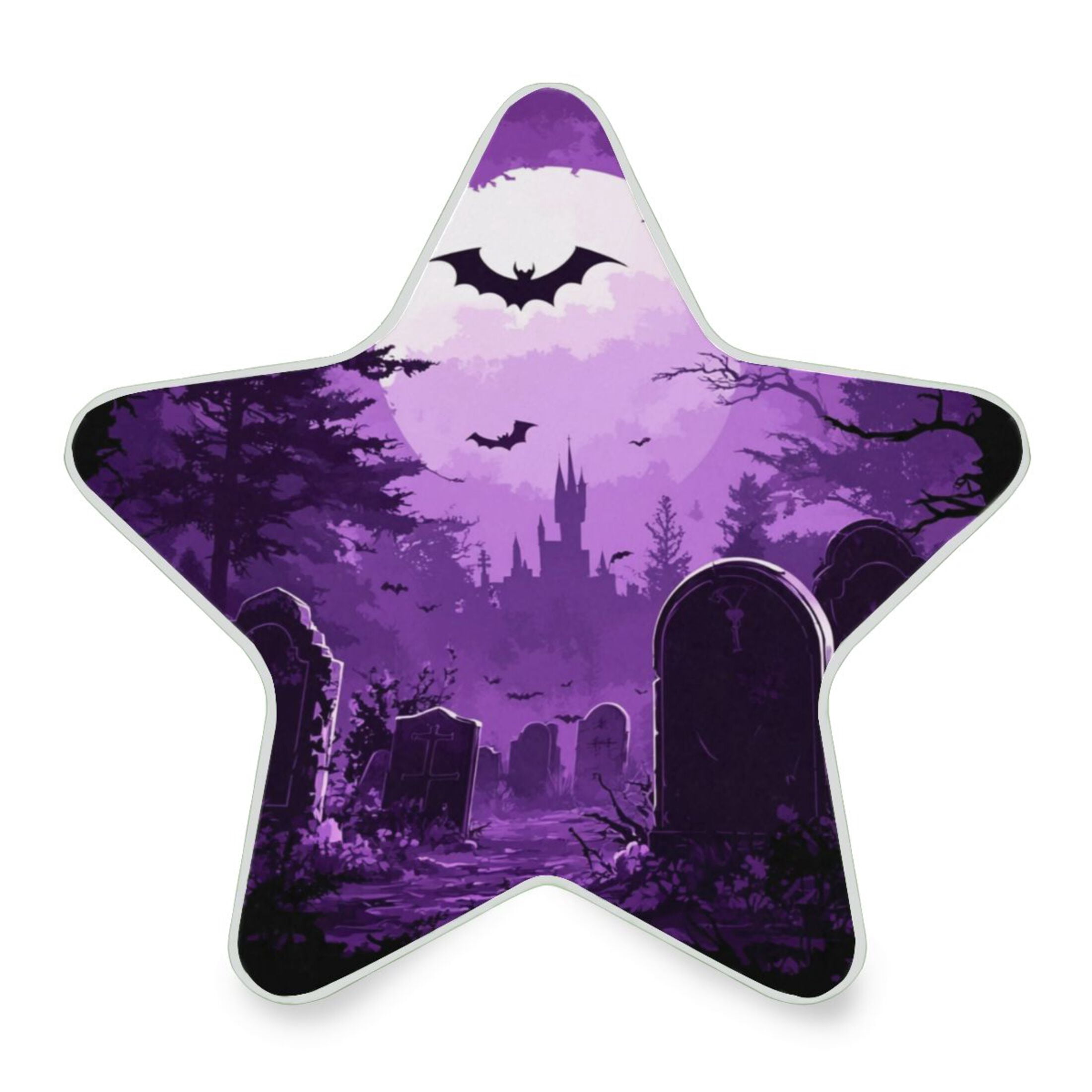 WOBOGO Purple Full Moon LED Star Night Light 0.2 Watt Wall Plug Dusk to ...